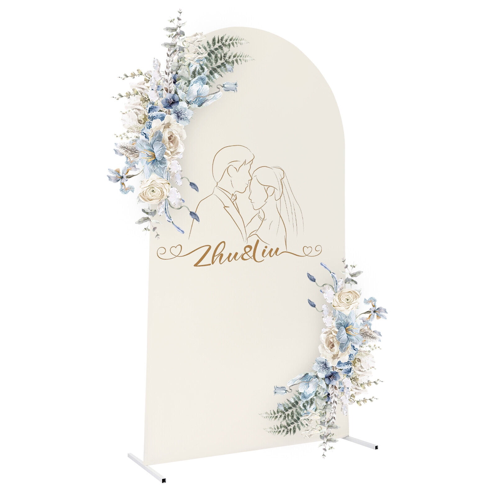TFCFL 1.2x2.2M Wedding Arch Balloon Frame with Cloth Cover Floor ...