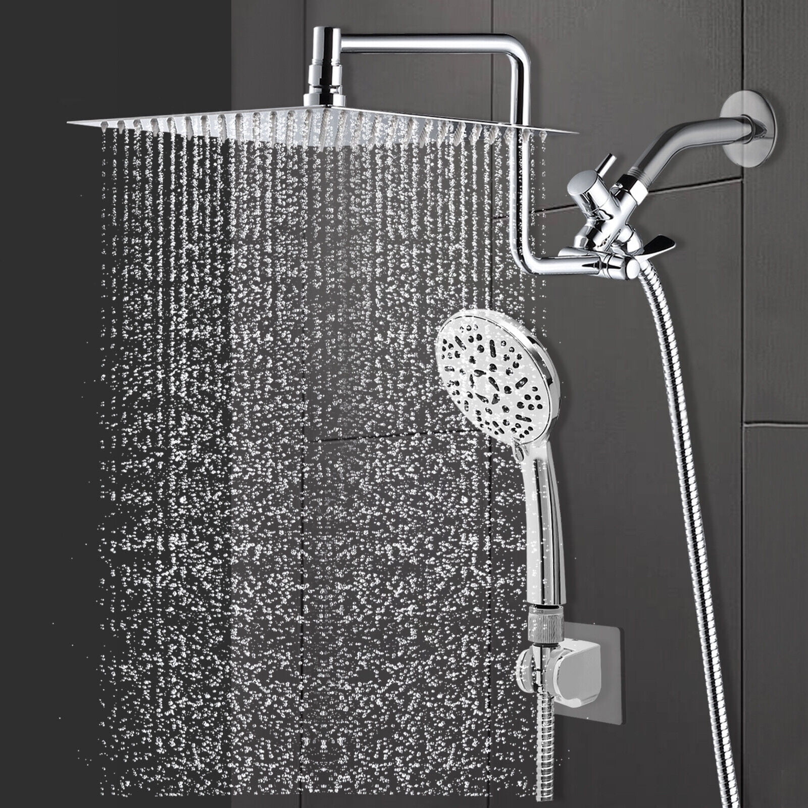 TFCFL 10" Rainfall Shower Head Combo Adjustable High Pressure Homes Hand Shower System - Walmart.com