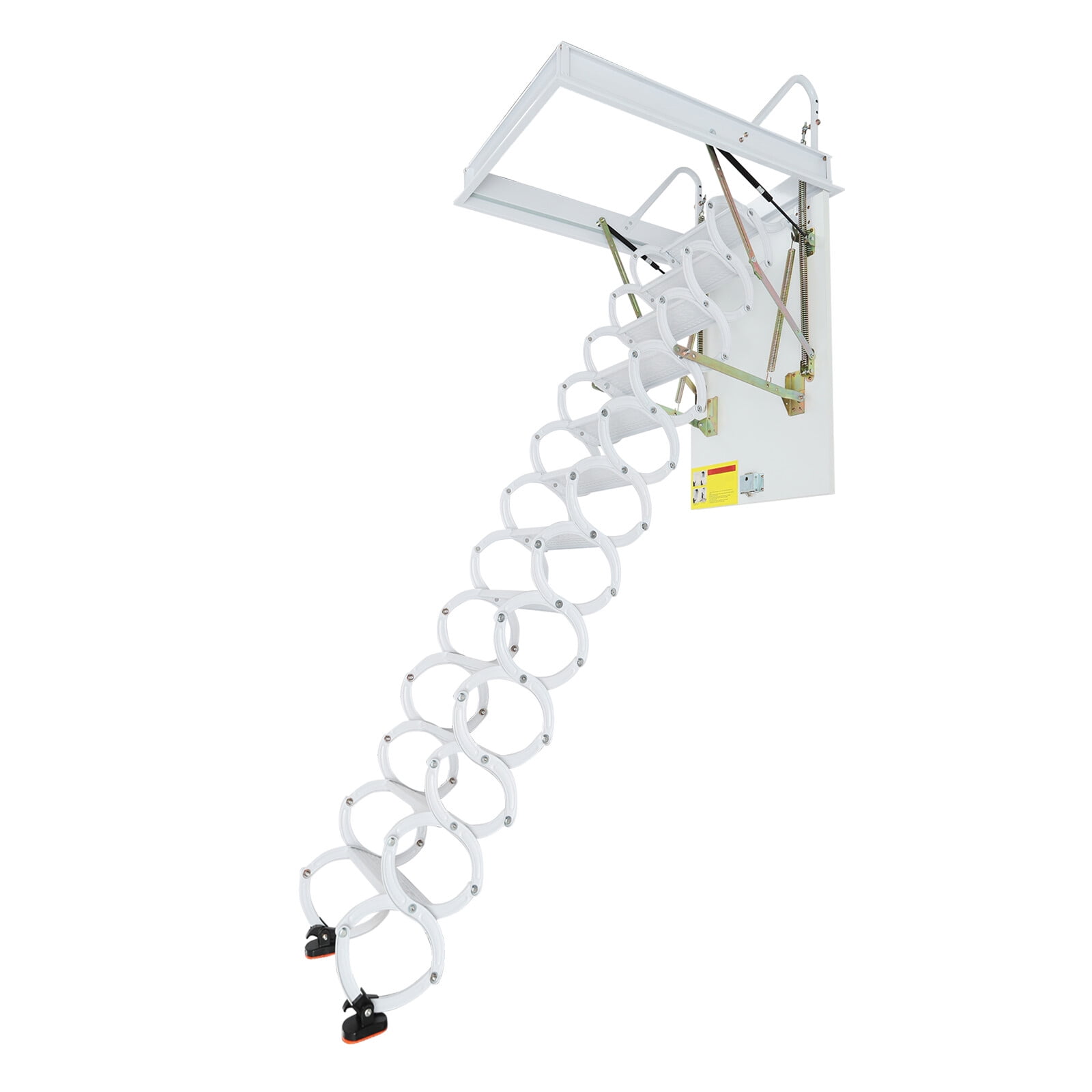 TFCFL 10ft Ceiling Attic Ladder 12 Steps Pull Down Loft Attic Stairs ...
