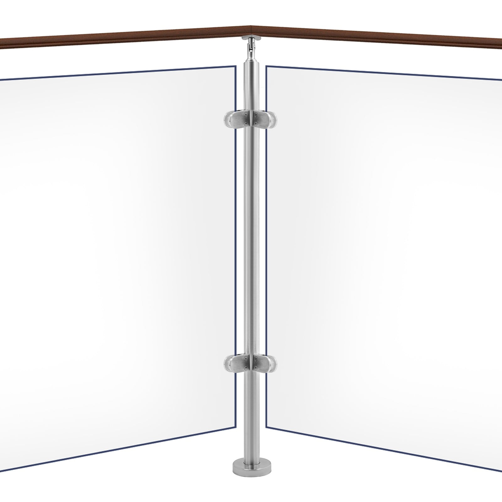 TFCFL 110cm Height Corner Column Post, Stainless Steel Coner Post ...