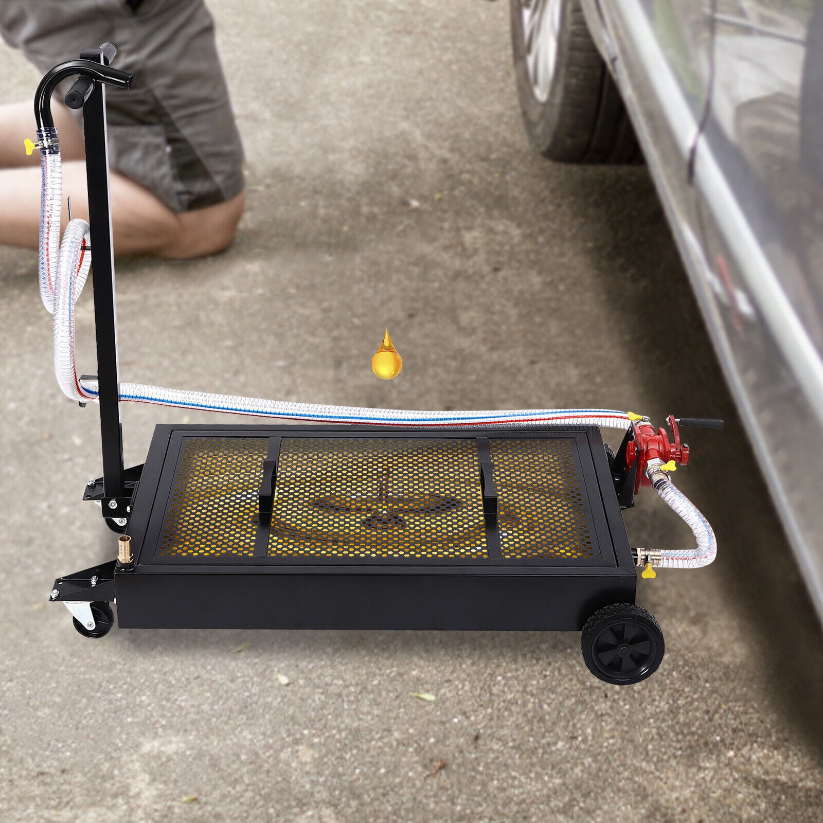 TFCFL 15 Gallon/57L Oil Drain Tank Buses Cars Oil Change Pan Trucks Oil ...