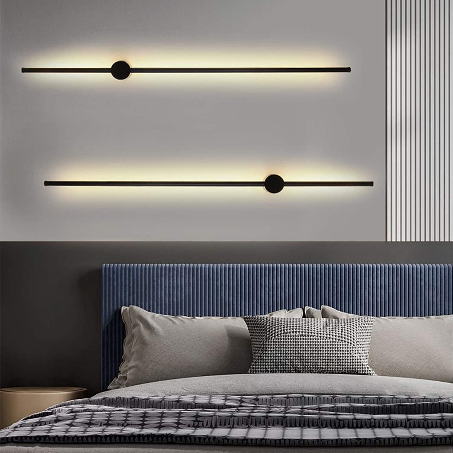 TFCFL 1PCS 20W Modern LED Wall Sconce Lighting, Bathroom Sconces Black ...