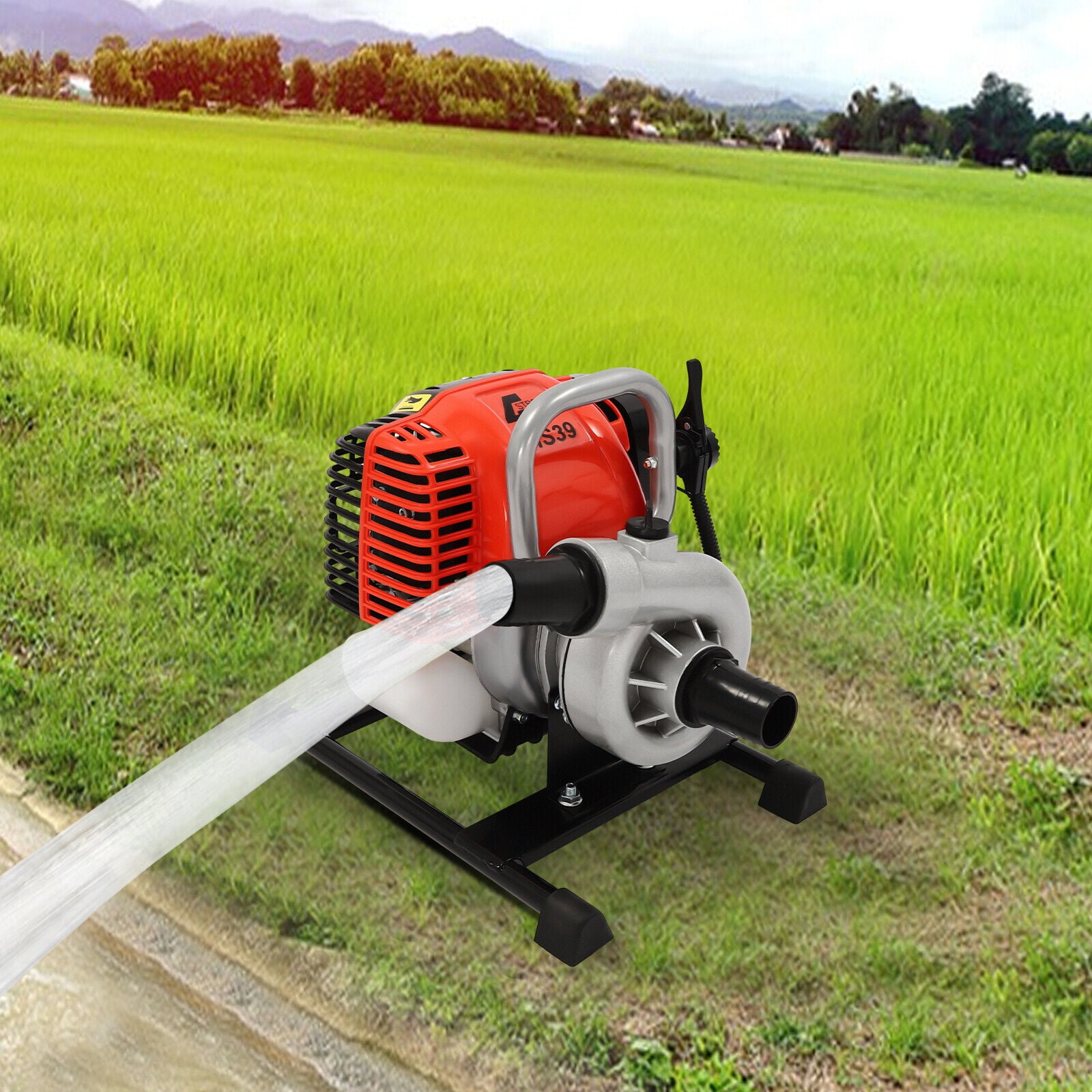 TFCFL 2/4 Stroke Portable Gasoline Water Pump 1.5" In/outlet Gas ...