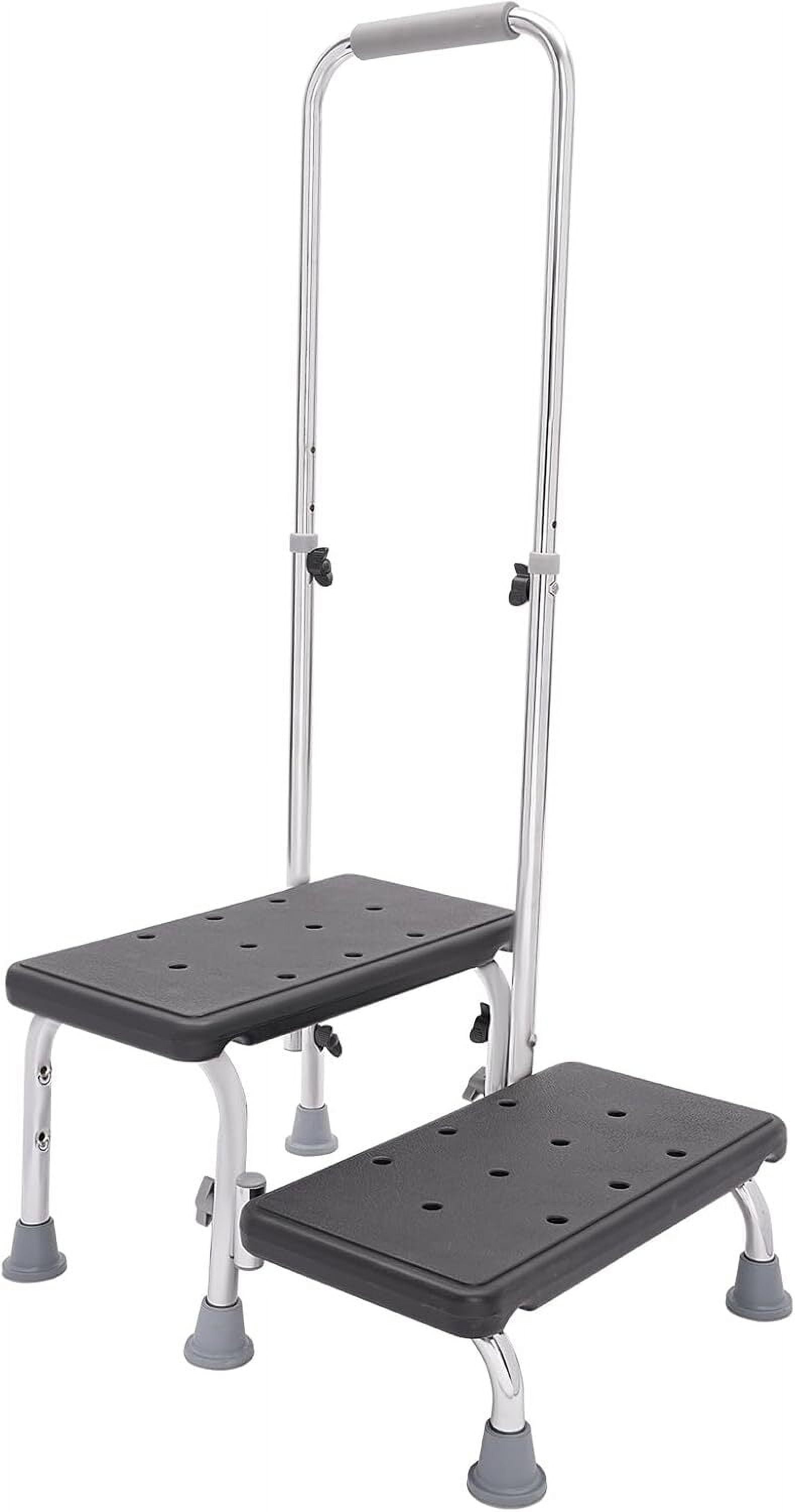 TFCFL 2 Step Footstool with Adjustable Handle for Elderly Heavy Duty 2 ...