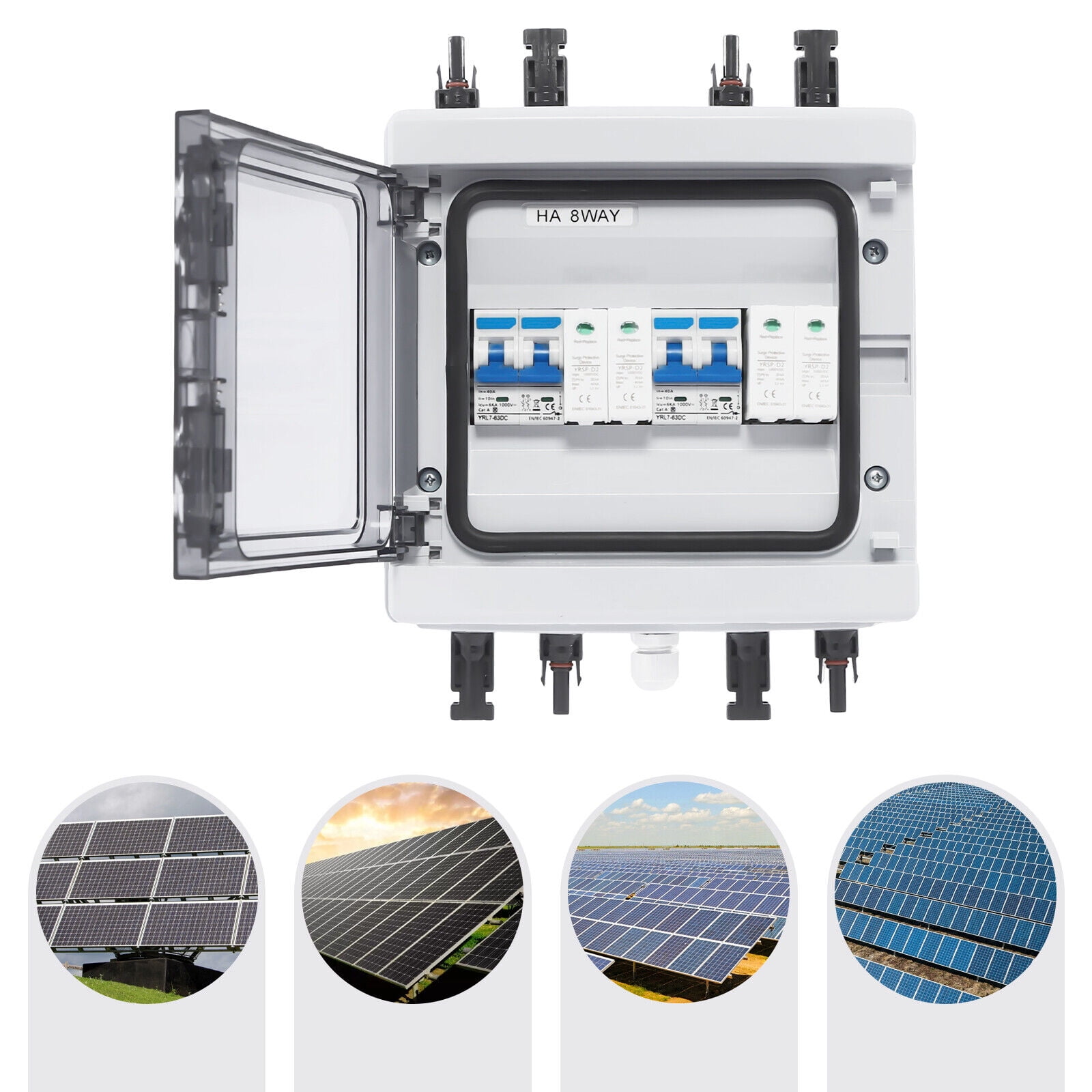 TFCFL 2 Strings Solar Combiner Box FIT Solar Panel Disconnect Switch ...