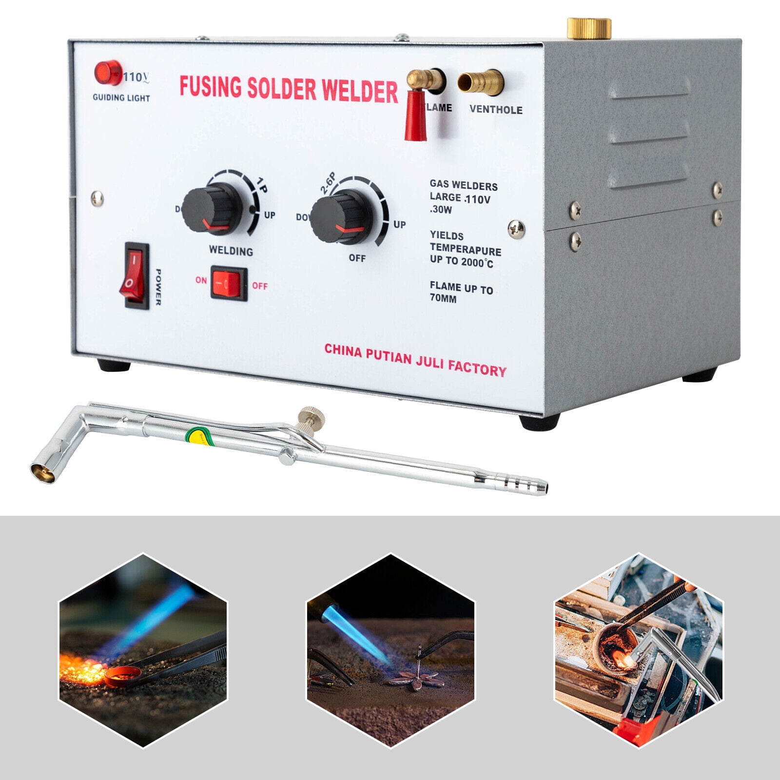TFCFL 2000℃/3632℉ Countertop Gasoline Welding Machine Welder Melting ...