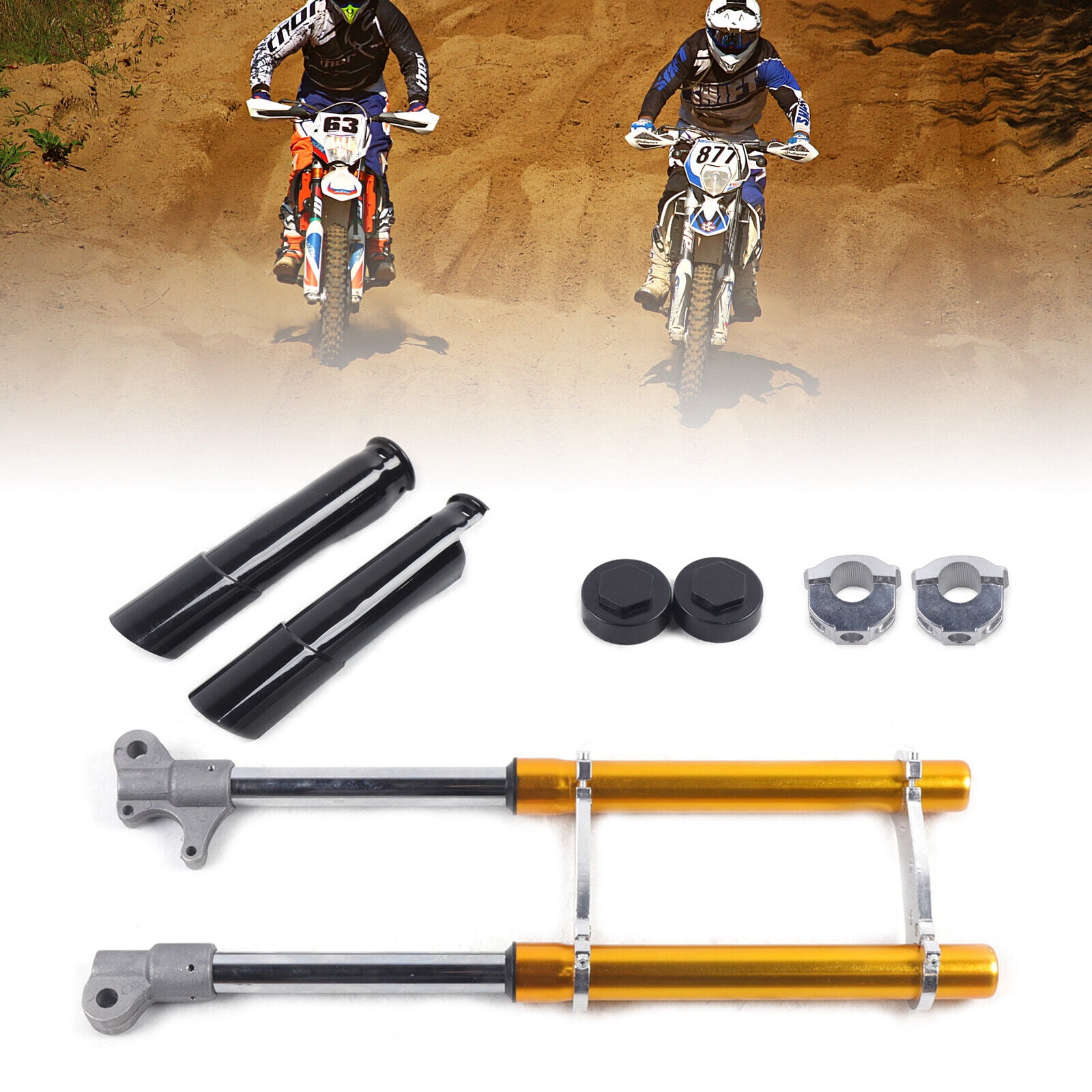 TFCFL 21.6in 2-Stroke Mini Front Fork Shocker 49cc Dirt Pit Bike Triple ...