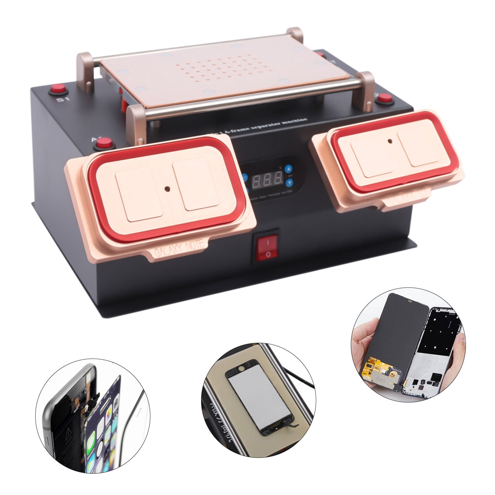TFCFL 3 IN 1 300W 7'' LCD Touch Screen Glass Separator Built-in Vacuum ...
