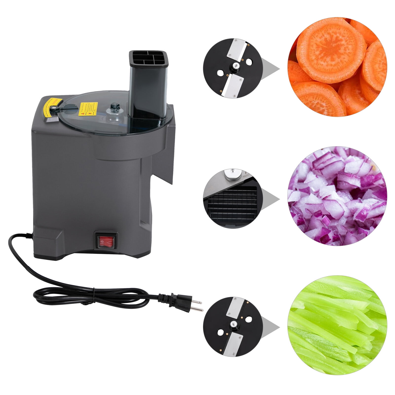 TFCFL 3-In-1 Electric Food Slicer Shredder Dicer Commercial Vegetable ...