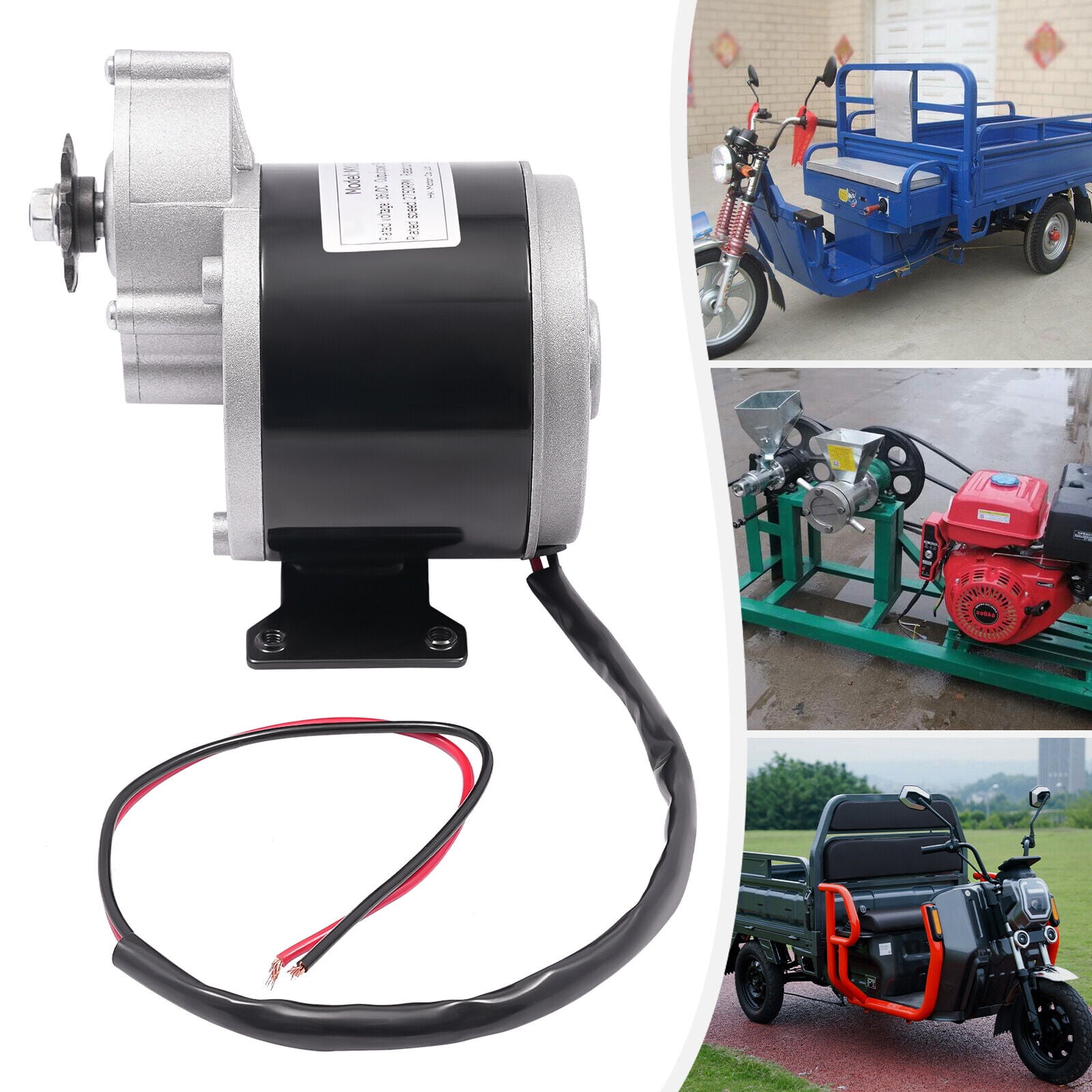 TFCFL 350W 24V Gear Reduction Electric Motor 2750RPM Brushed Pure ...