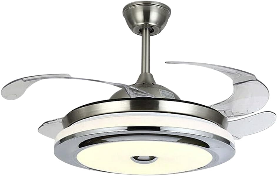 TFCFL 36 Inch Retractable Invisible Ceiling Fan with LED Light, Modern ...