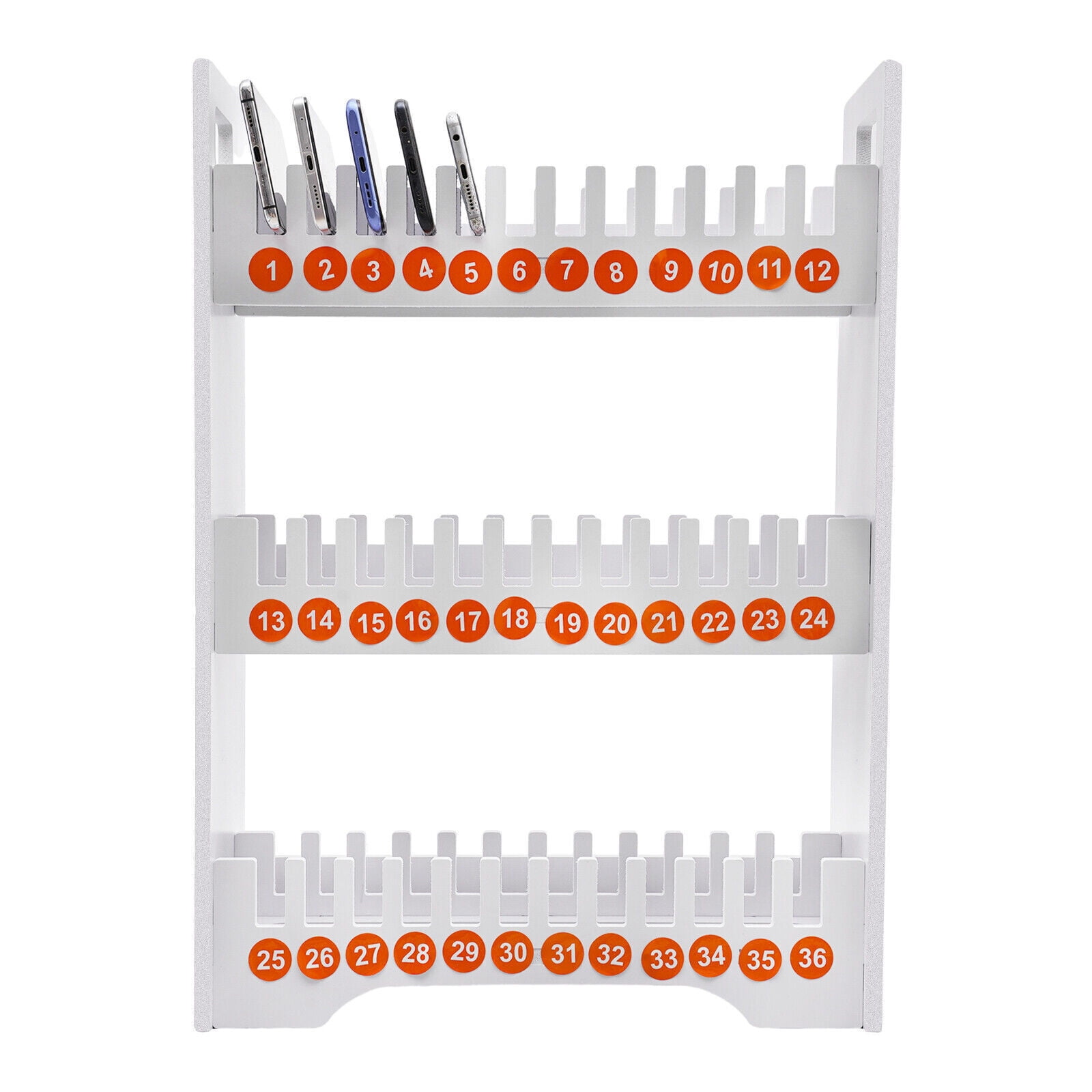 TFCFL 36 Slots Cell Phone Holder 3-Tier Cell Phone Storage Stand ...