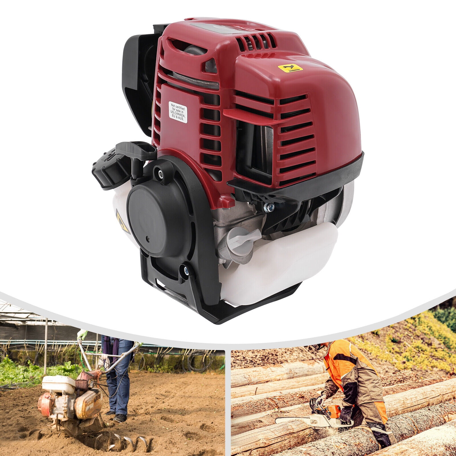 TFCFL 37.7CC 4-Stroke Engine Hand-Pull Start Gasoline Motor Single ...