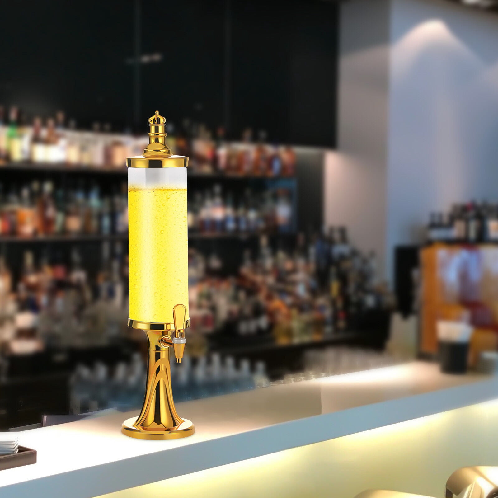 TFCFL 3L Beer Tower Beverage Dispenser Faucet Beverage Drink Dispenser ...