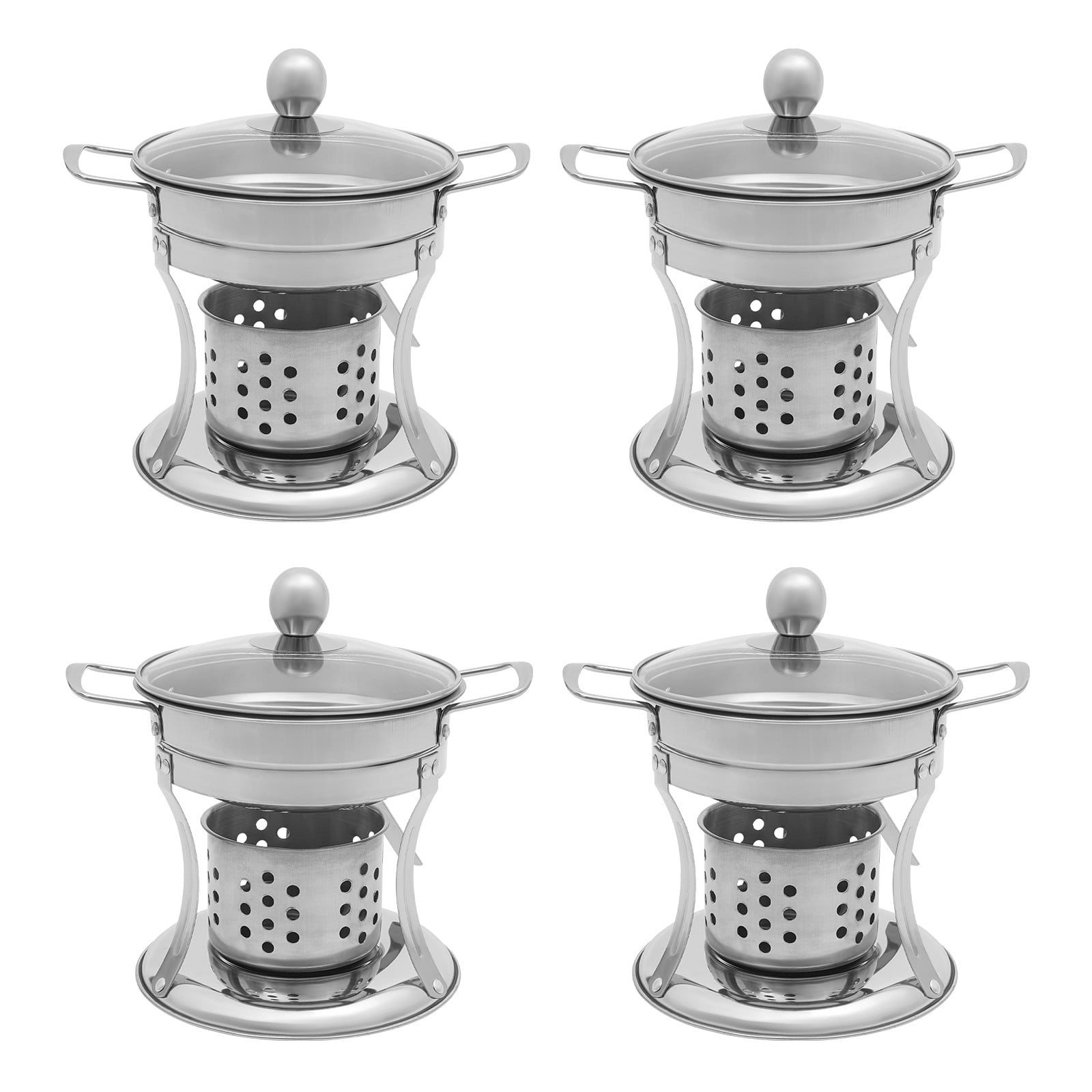 TFCFL 4 Pack 5L Chafing Dishes Stainless Steel Mini Hot Pot Buffet ...