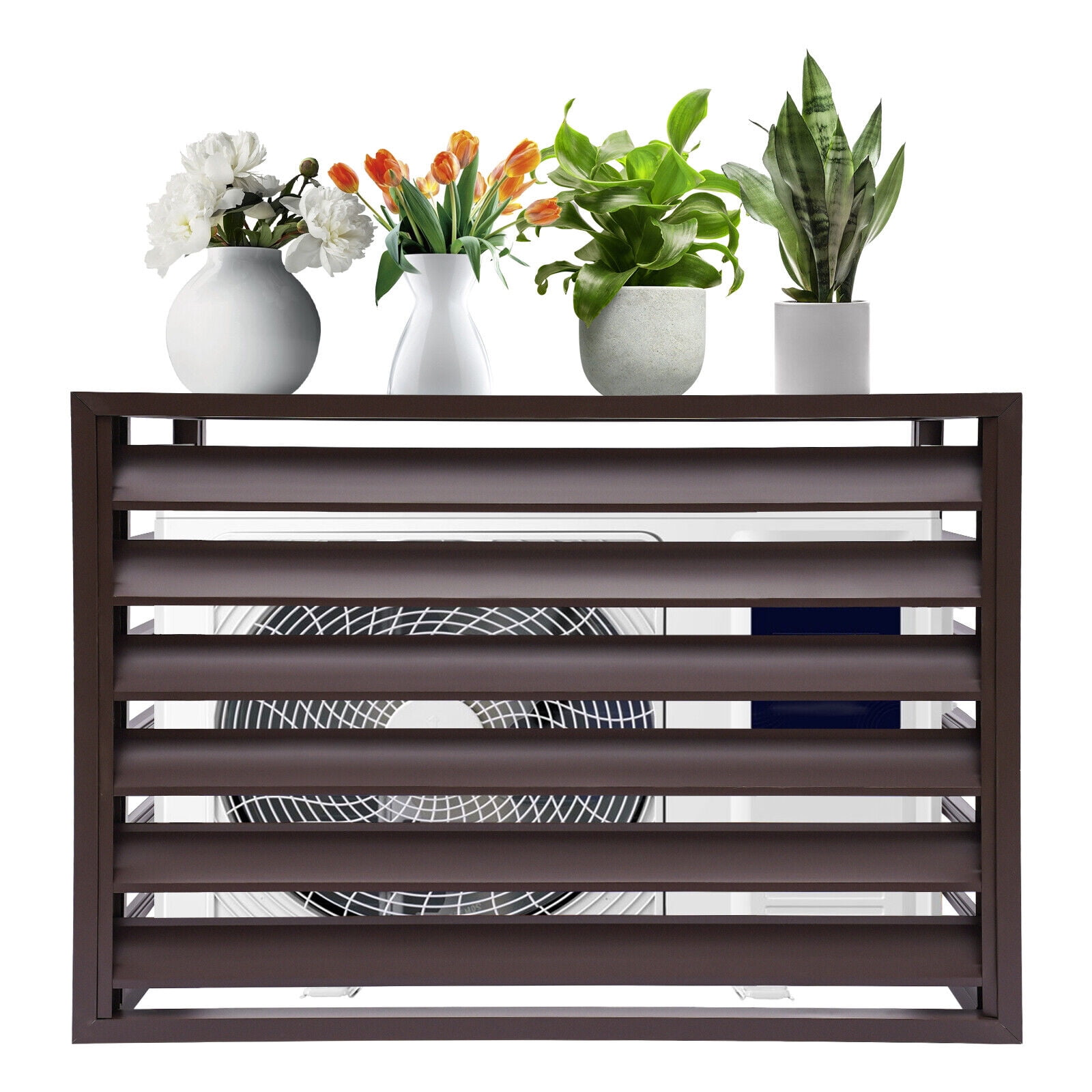 TFCFL 4-Panels Air Conditioner Privacy Screen Air Conditioner Fence ...