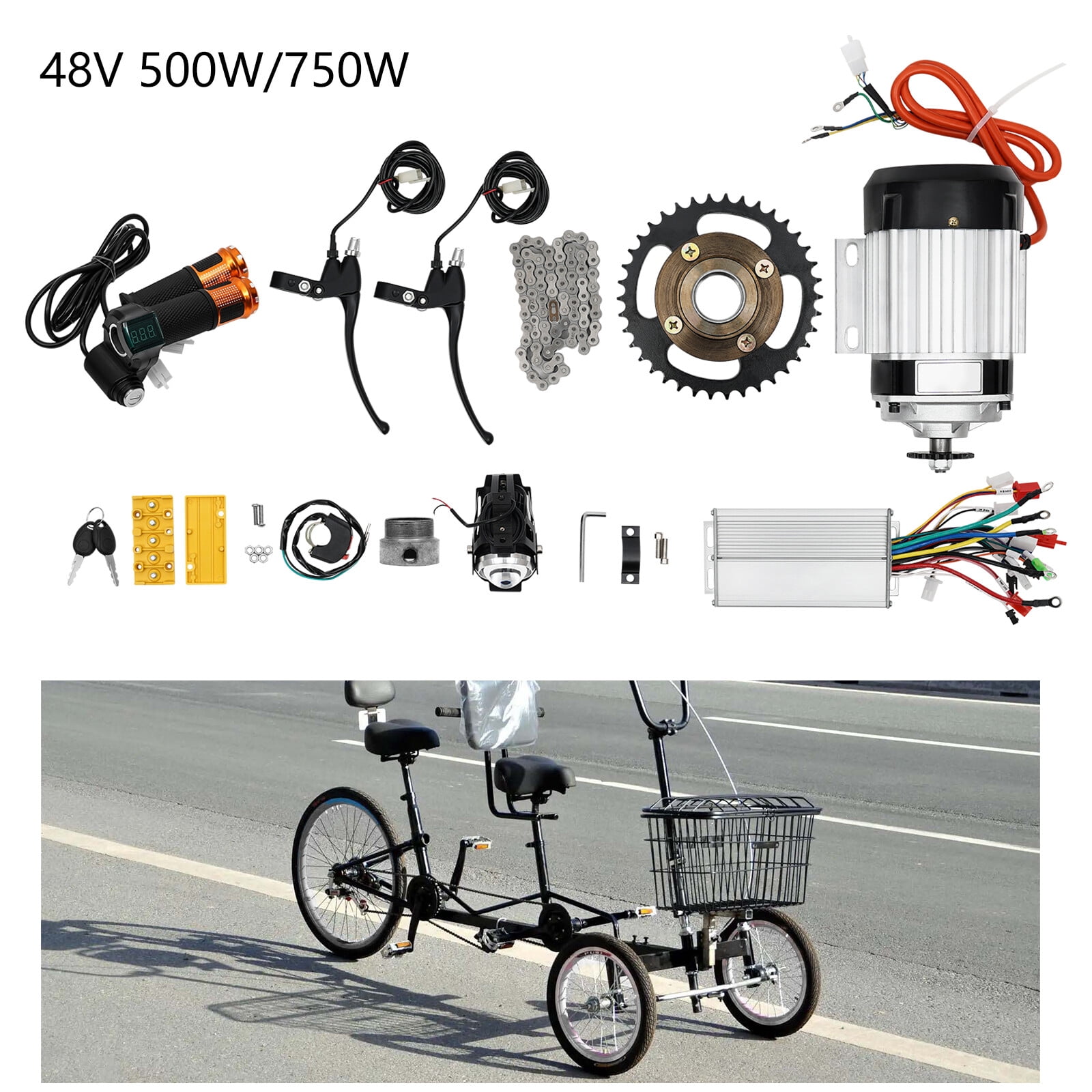 TFCFL 48V 750W Electric Brushless Motor Kit For Tricycle / Rickshaw ...