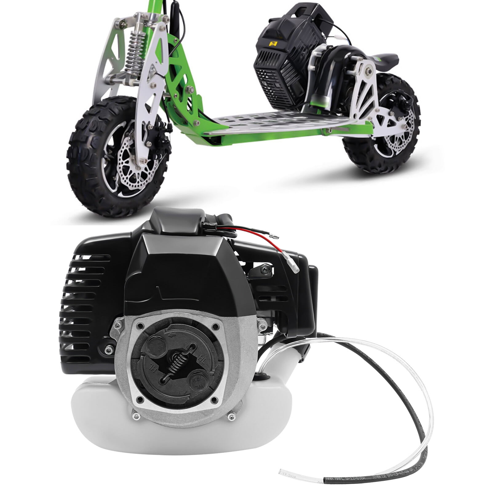 TFCFL 49CC 2 Stroke Engine Motor Pull Start with Fuel Tank For Pocket ...
