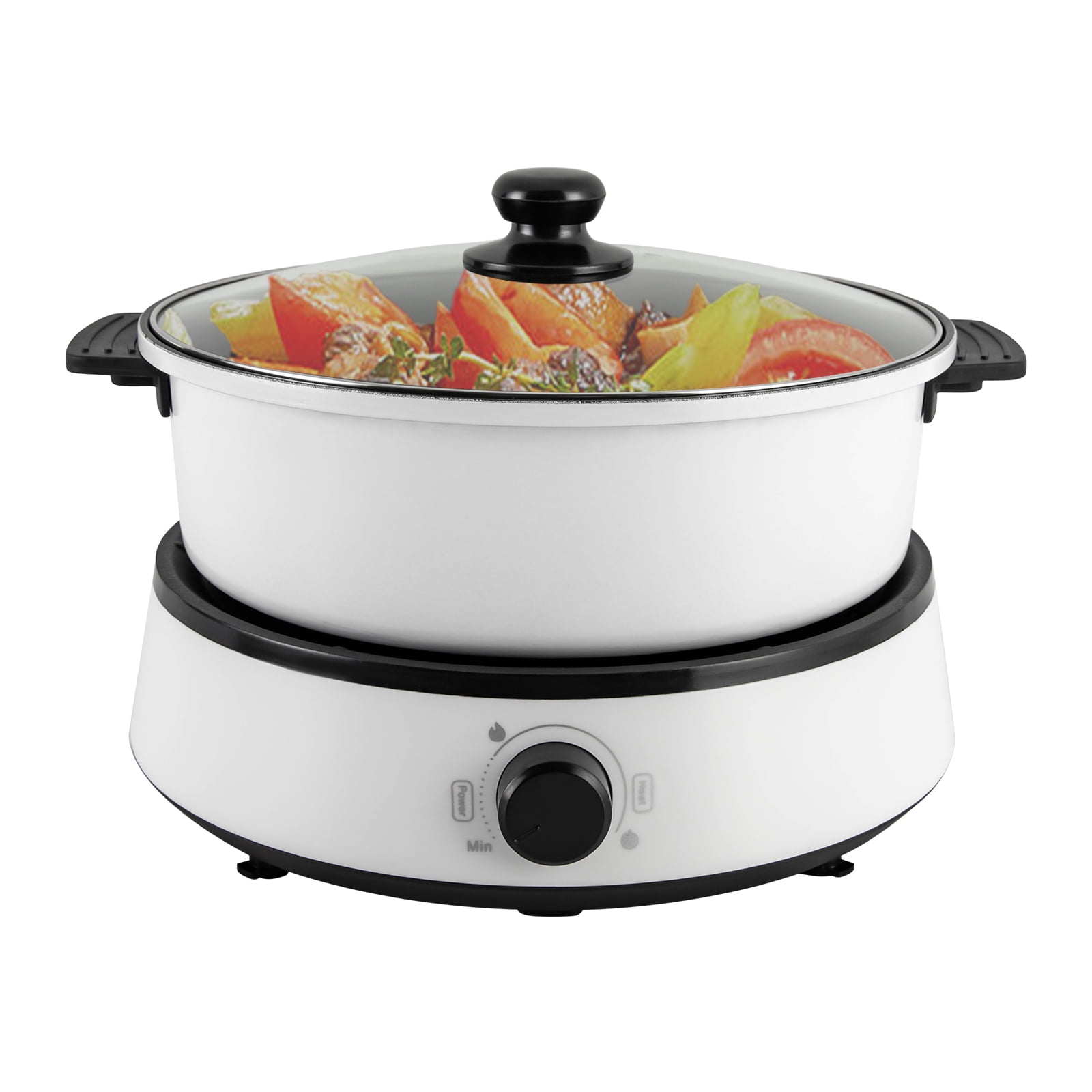 TFCFL 4L/4.2Qt Portable Electric Hot Pot Ramen Cooker Cooking Pot with ...