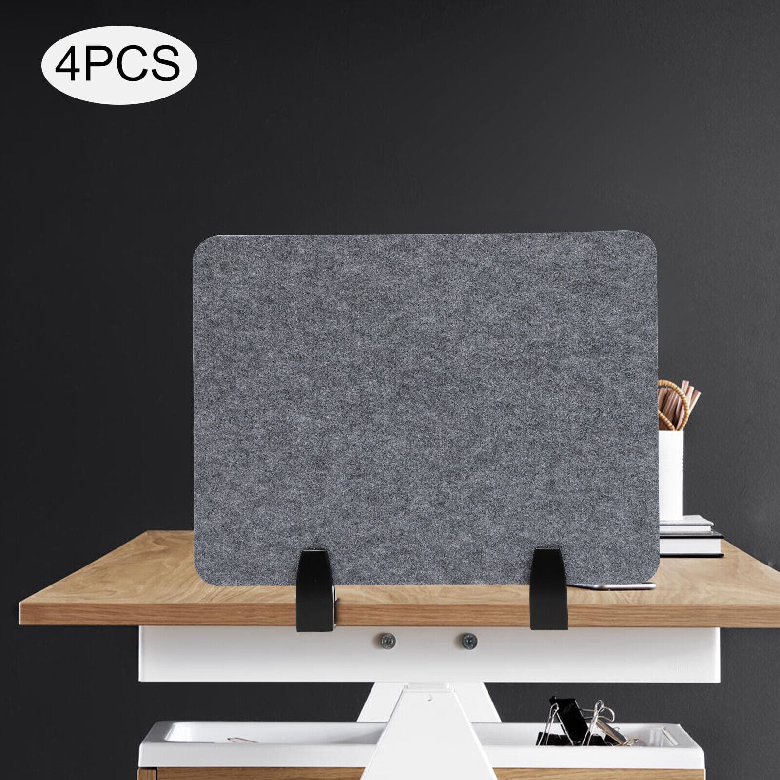 TFCFL 4Pcs 20.9*16in Gray Clamp-On Acoustic Desk Divider Desktop ...