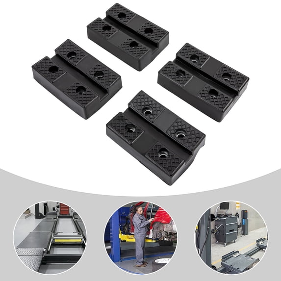 TFCFL 4Pcs Four-hole Rectangular Rubber Arm Pads Lift Pad Auto Lift Car ...
