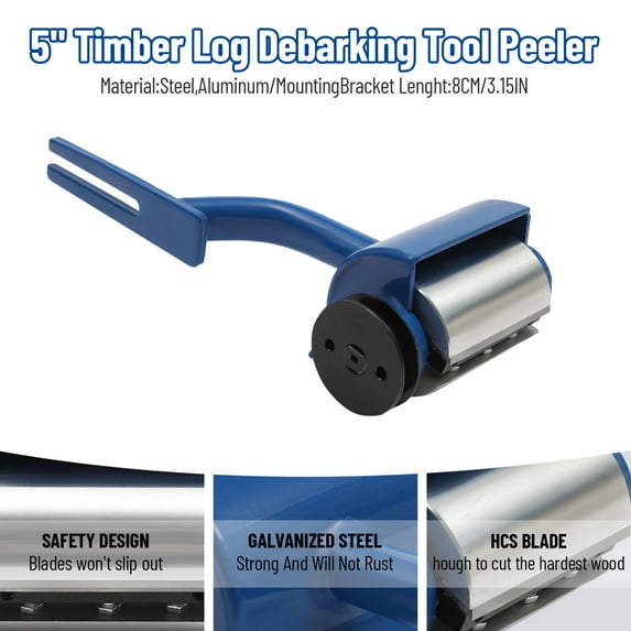 TFCFL 5 Timber Log Debarking Tool Peeler Wood Grooving Chainsaw ...