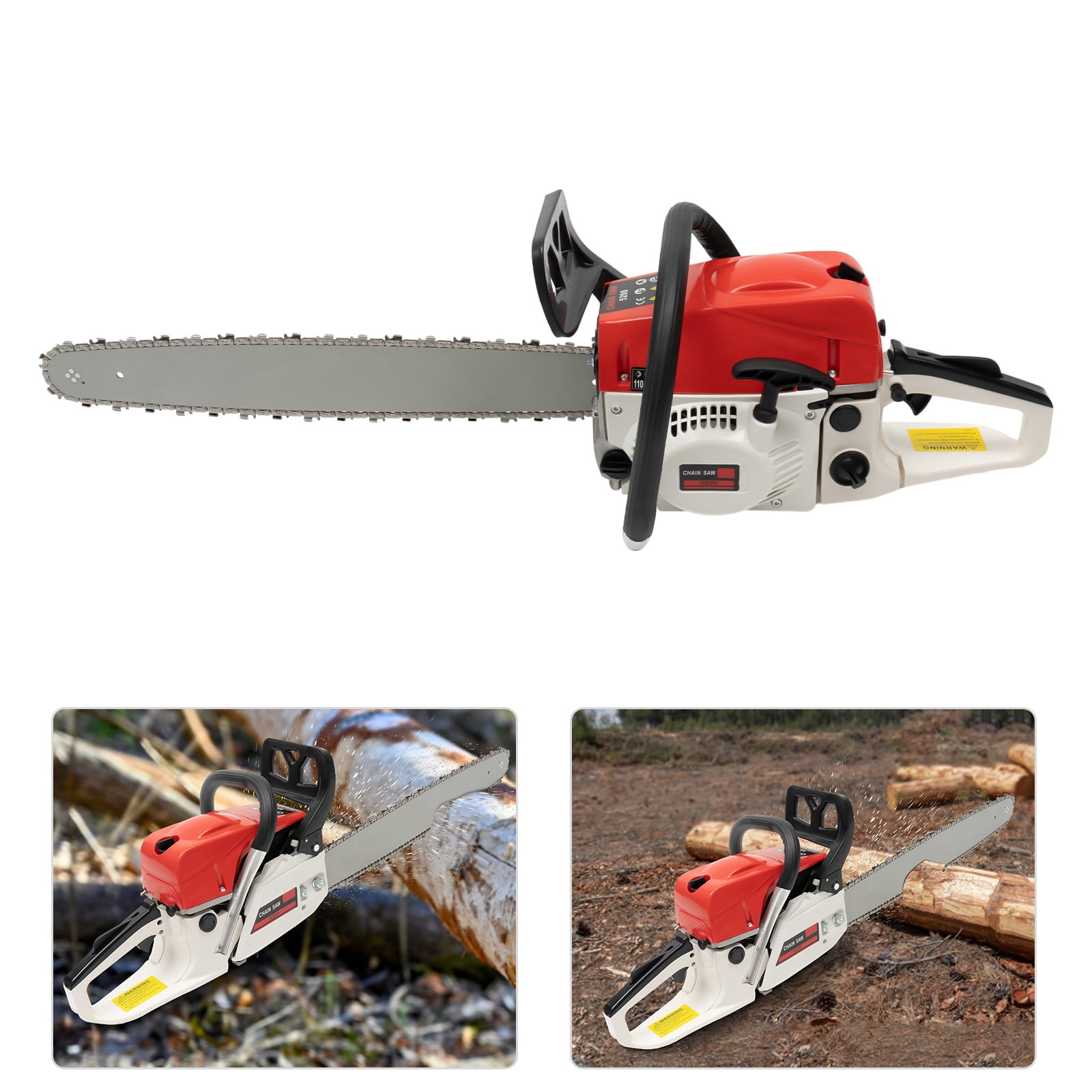 TFCFL 52CC 2 Stroke 22 Inch Gasoline Powered Cut Chainsaw Trees Wood ...