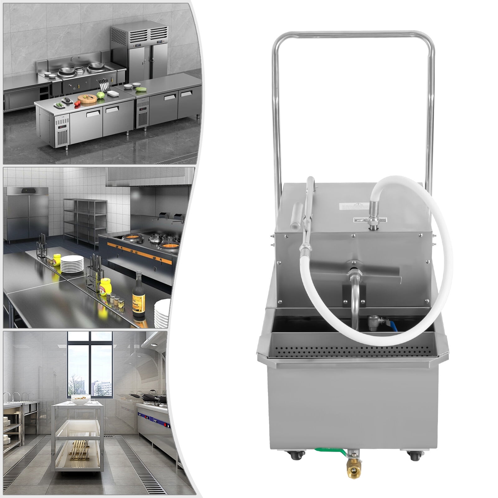 TFCFL 55L Fryer Oil Filter Cart Machine Commercial Kitchen Oil ...