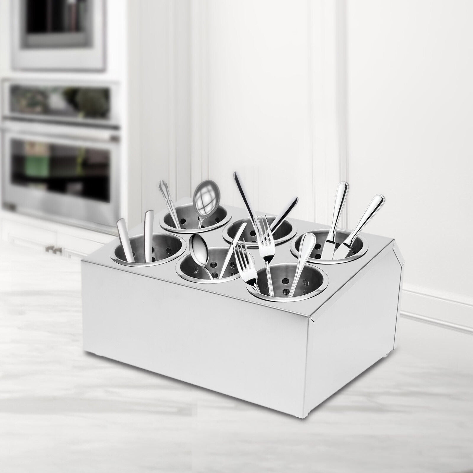TFCFL 6/8 Holes Stainless Steel Cylinder Flatware Holder Silverware ...
