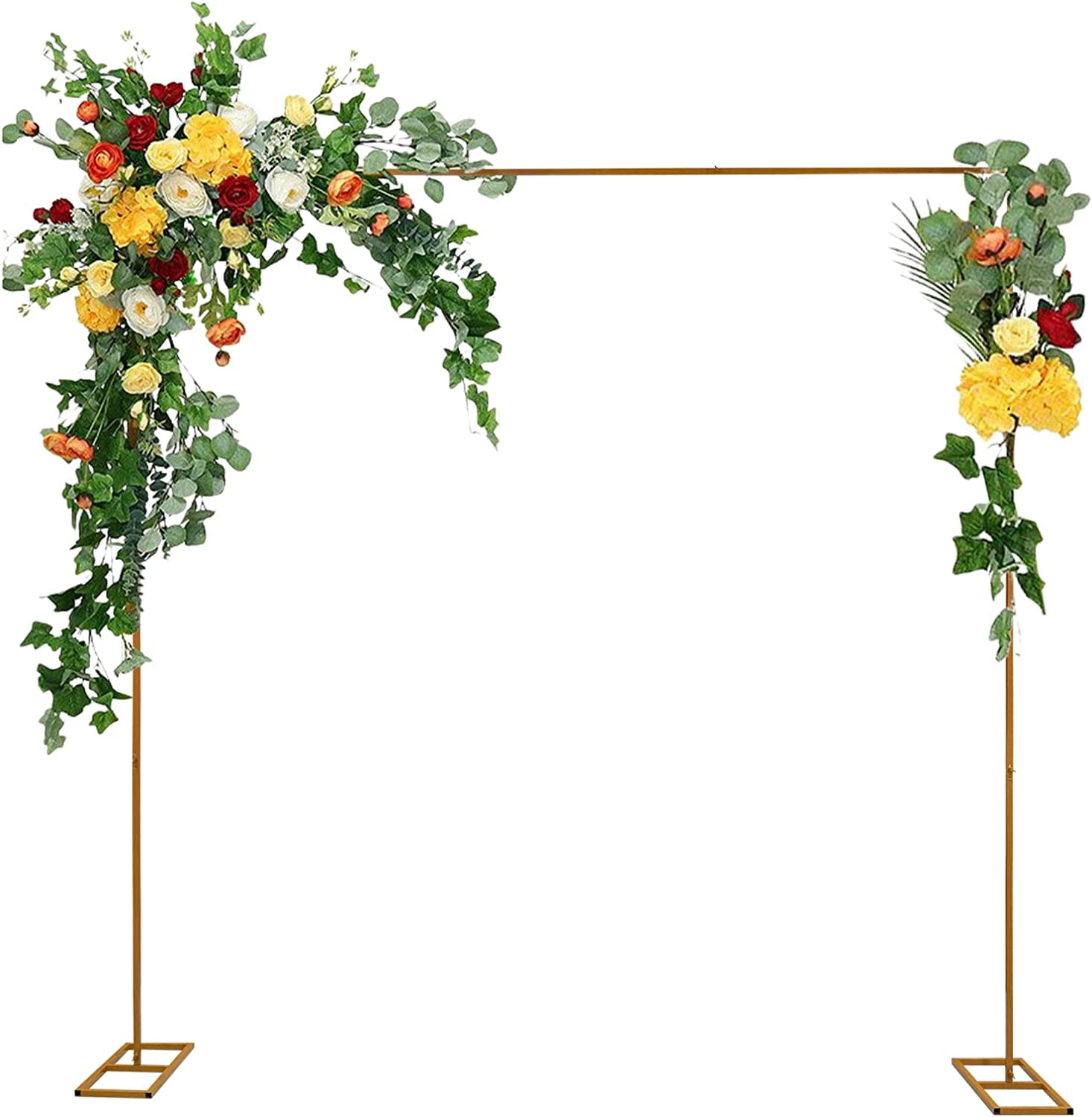 TFCFL 9.8FT x 9.8FT Wedding Arches for Ceremony, Gold Square Metal ...