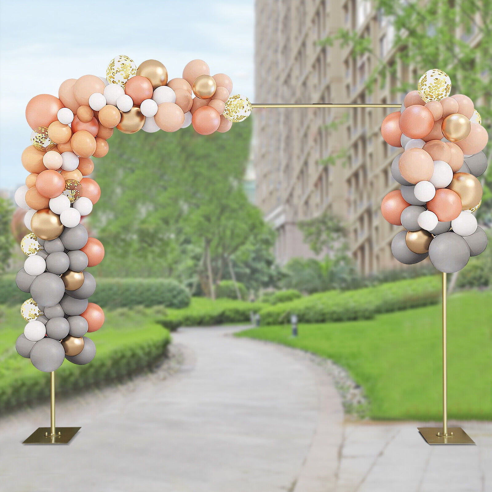 TFCFL 9.8ftx9.8ft Square Wedding Arch Heavy Duty Backdrop Stand Flower ...