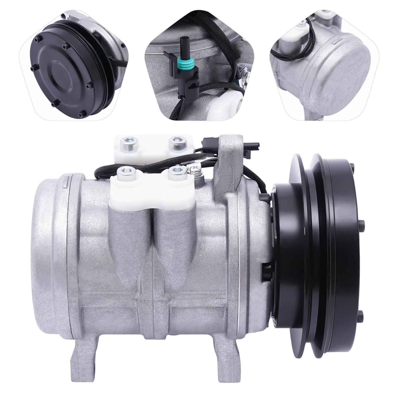 TFCFL A/C Air Conditioner Compressor w/Clutch For John Deere Tractors ...