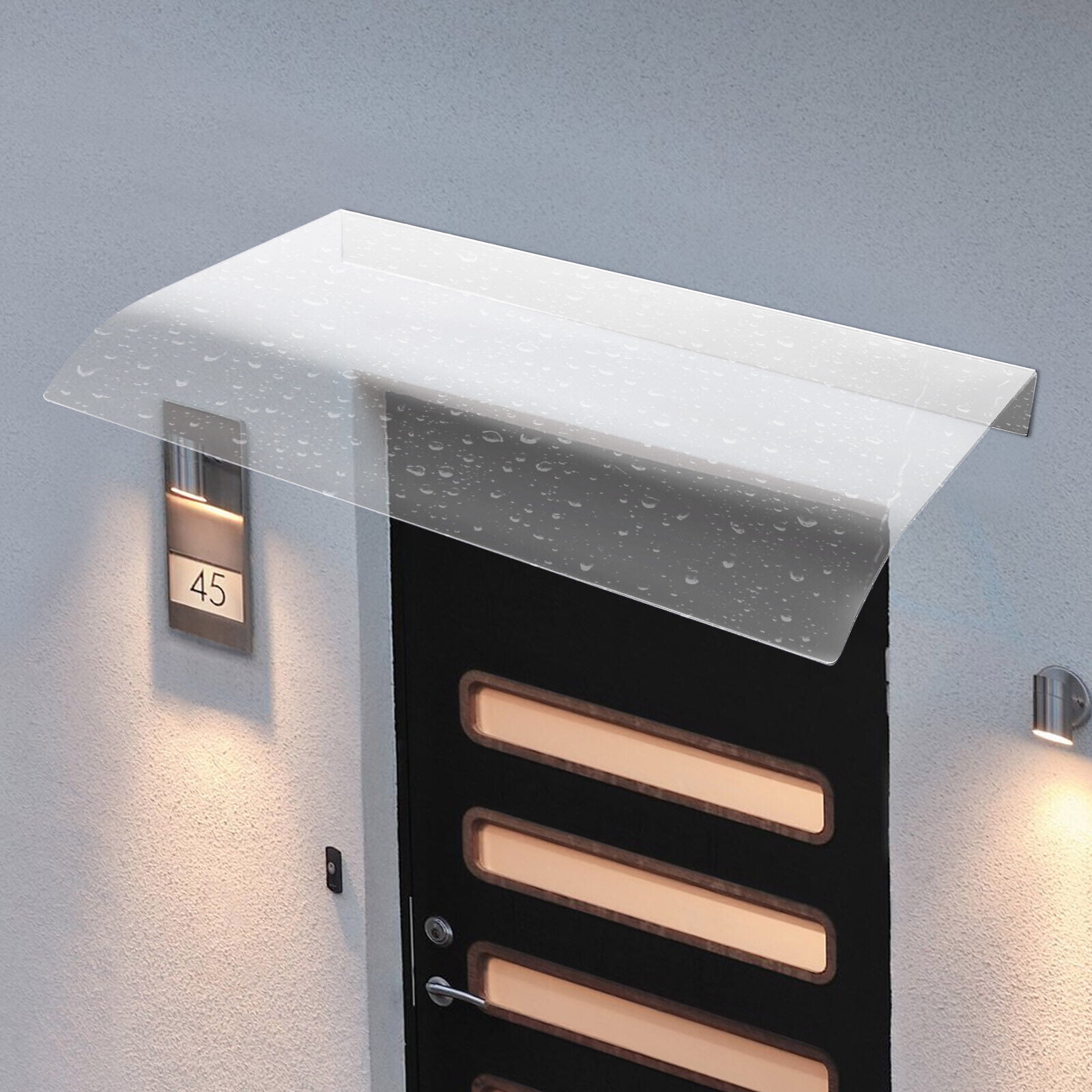 TFCFL Awning Canopy Clear Rain Shelter Wall Mounted Window Awning Door ...