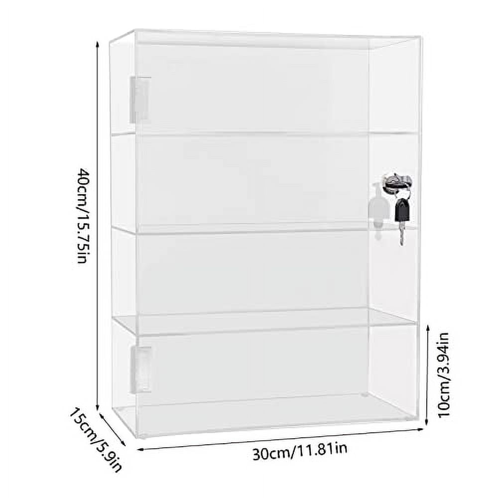 TFCFL Clear Acrylic Display Case, 4 Layer Acrylic Display Case with ...