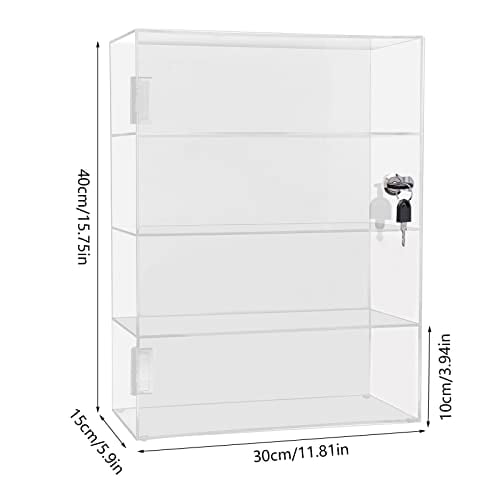 TFCFL Clear Acrylic Display Case, 4 Layer Acrylic Display Case with ...