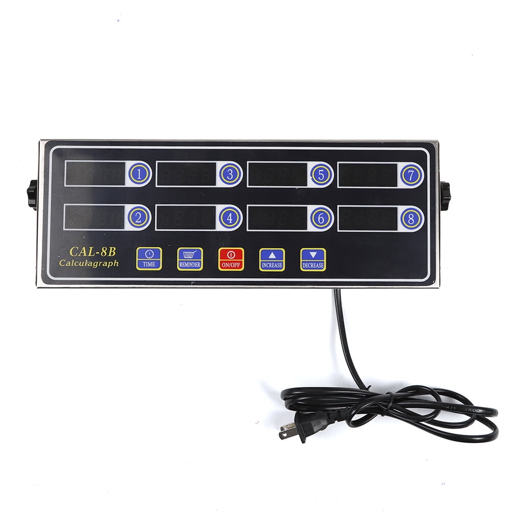 TFCFL Commercial 8-Channel Digital Kitchen Timer Clock Loud Alarm ...