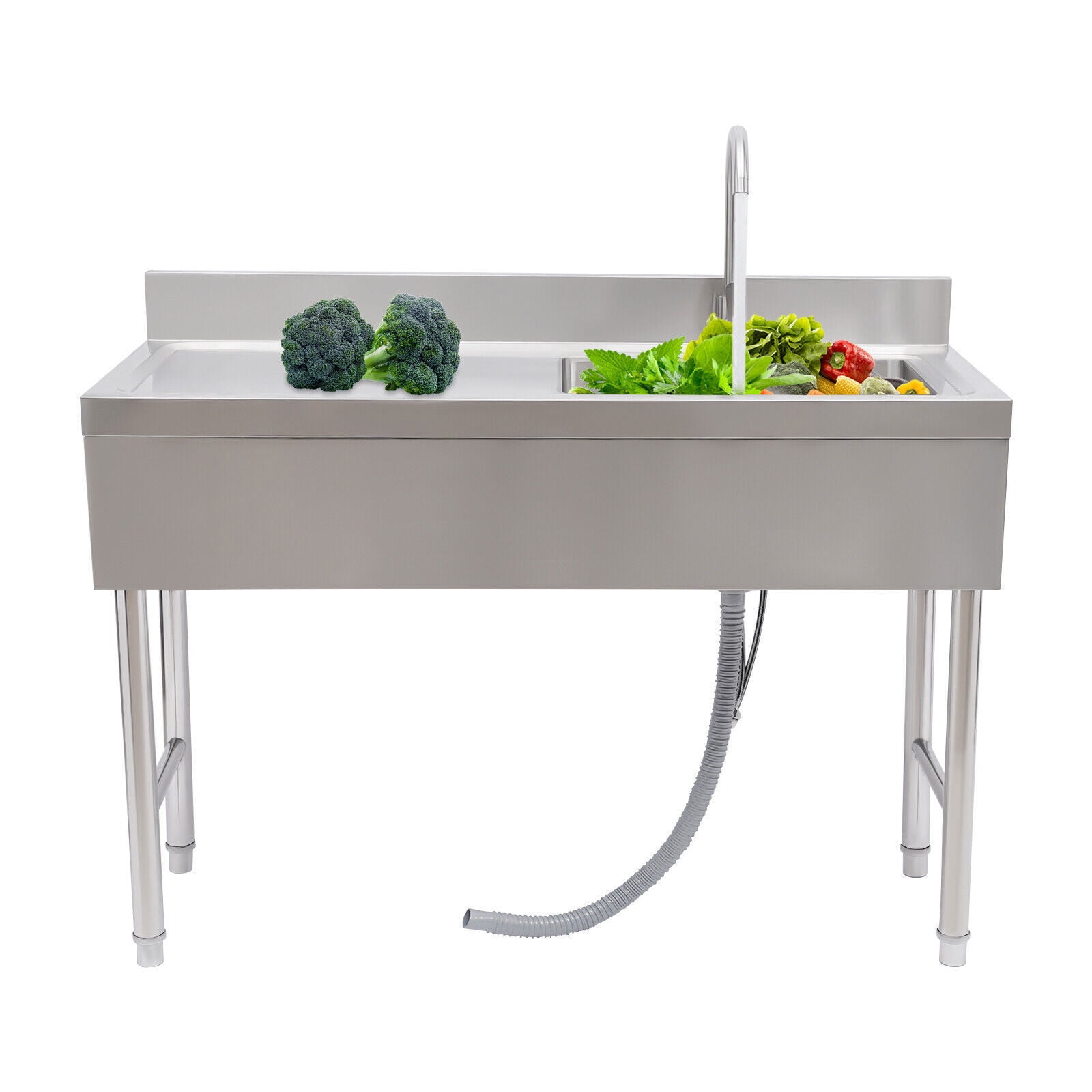 TFCFL Commercial Kitchen Sink Stainless Steel Sink for Restaurant 1 ...