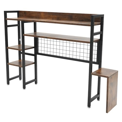 TFCFL Desktop Bookshelf, Multipurpose Countertop Hutch Display Shelf ...