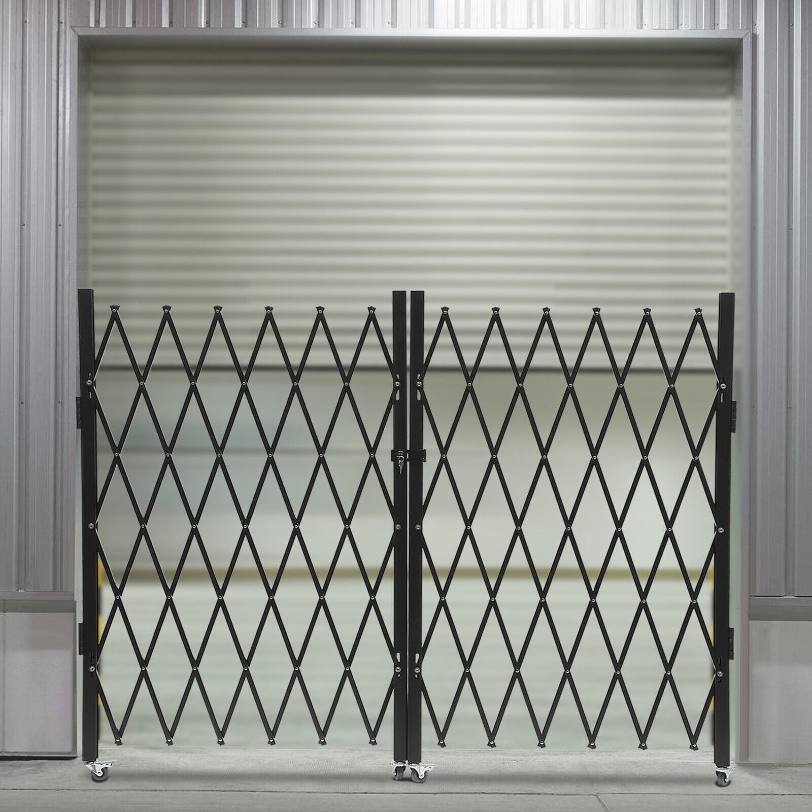 TFCFL Double Folding Security Gate Rolling Flexible Expanding Door Gate ...