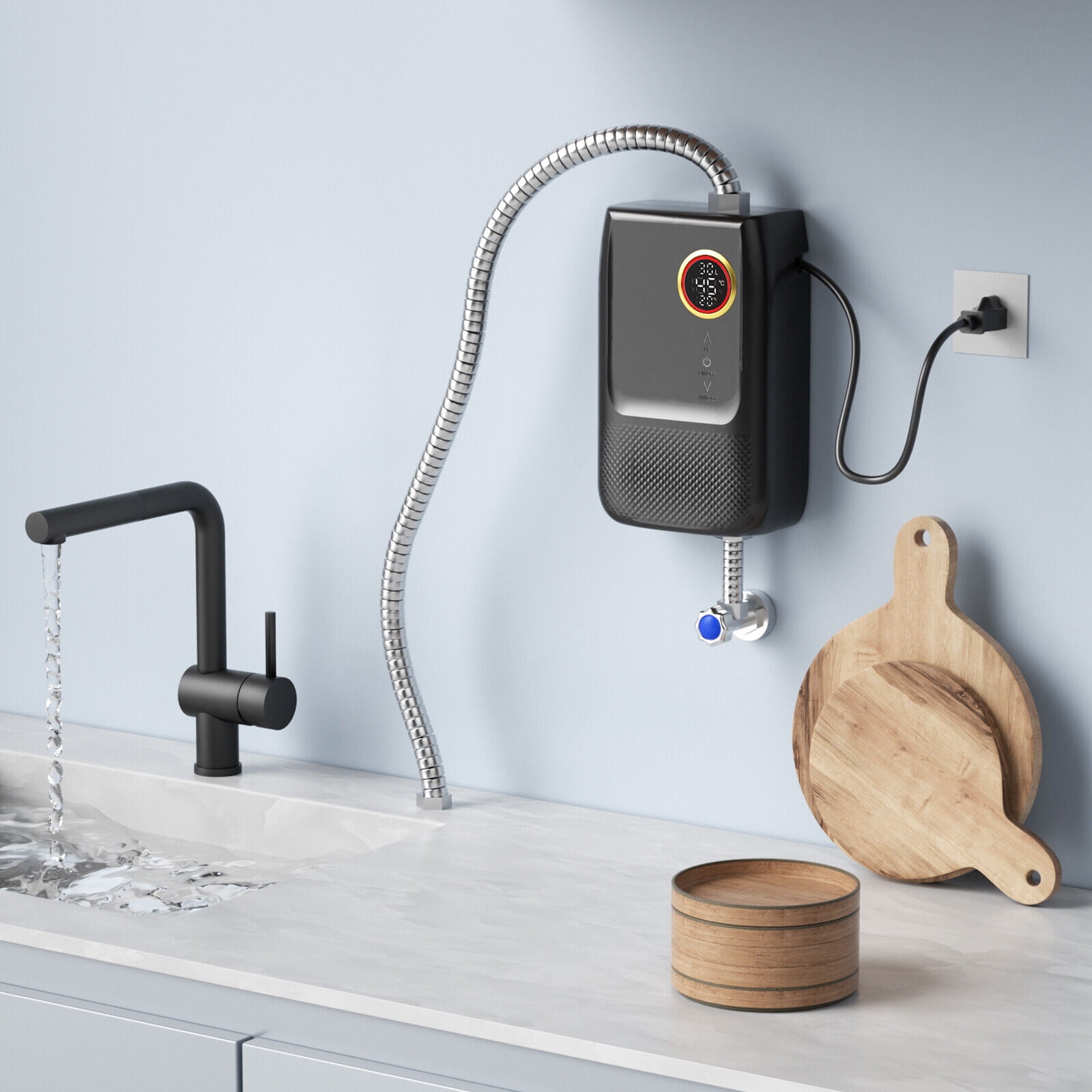 TFCFL Electric Water Heater Instant Hot Water Heater Bathroom Kitchen ...