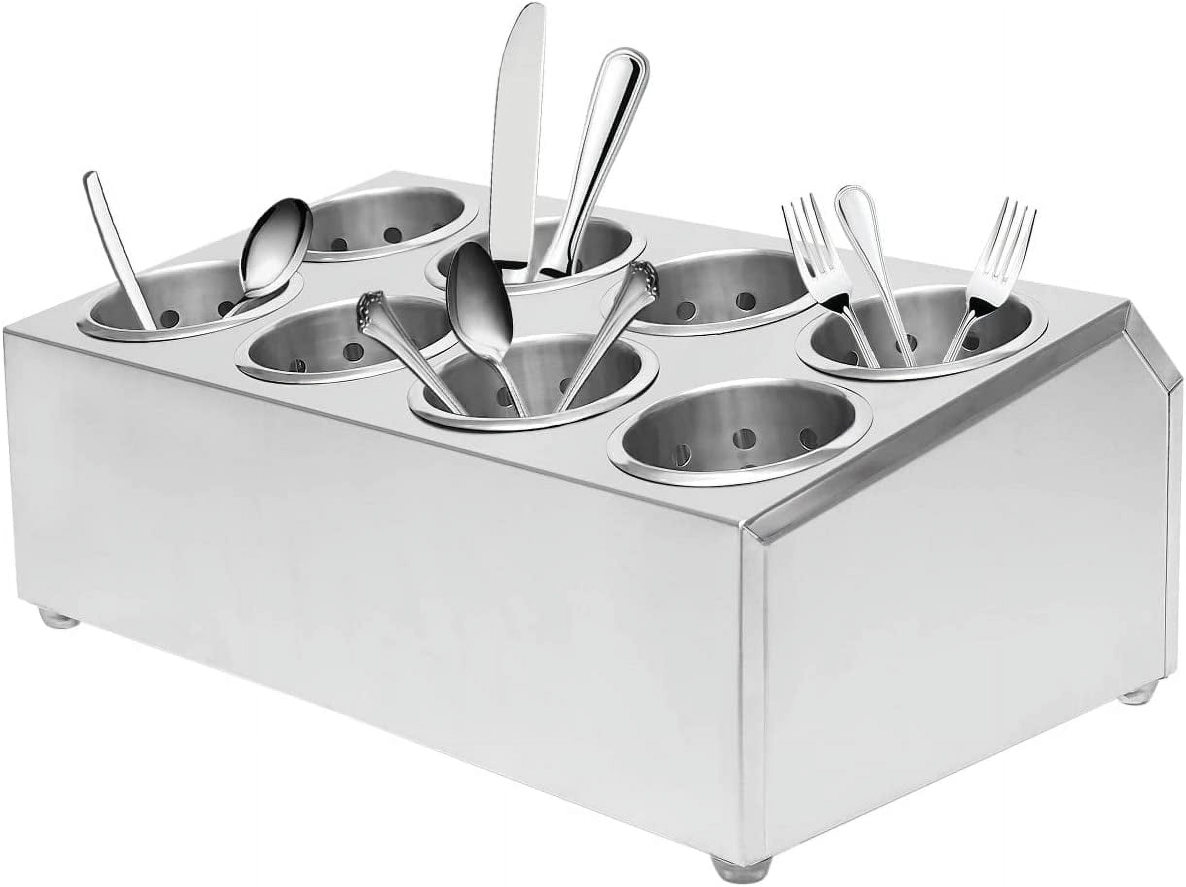 TFCFL Flatware Cylinder Holder, 8-Hole Stainless Steel Cylinder ...