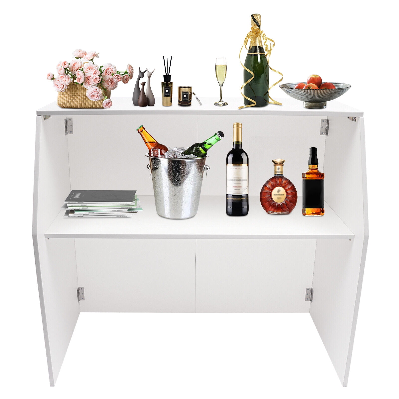 TFCFL Foldable Bar Table Portable Event Bar Rectangular Portable Bar ...
