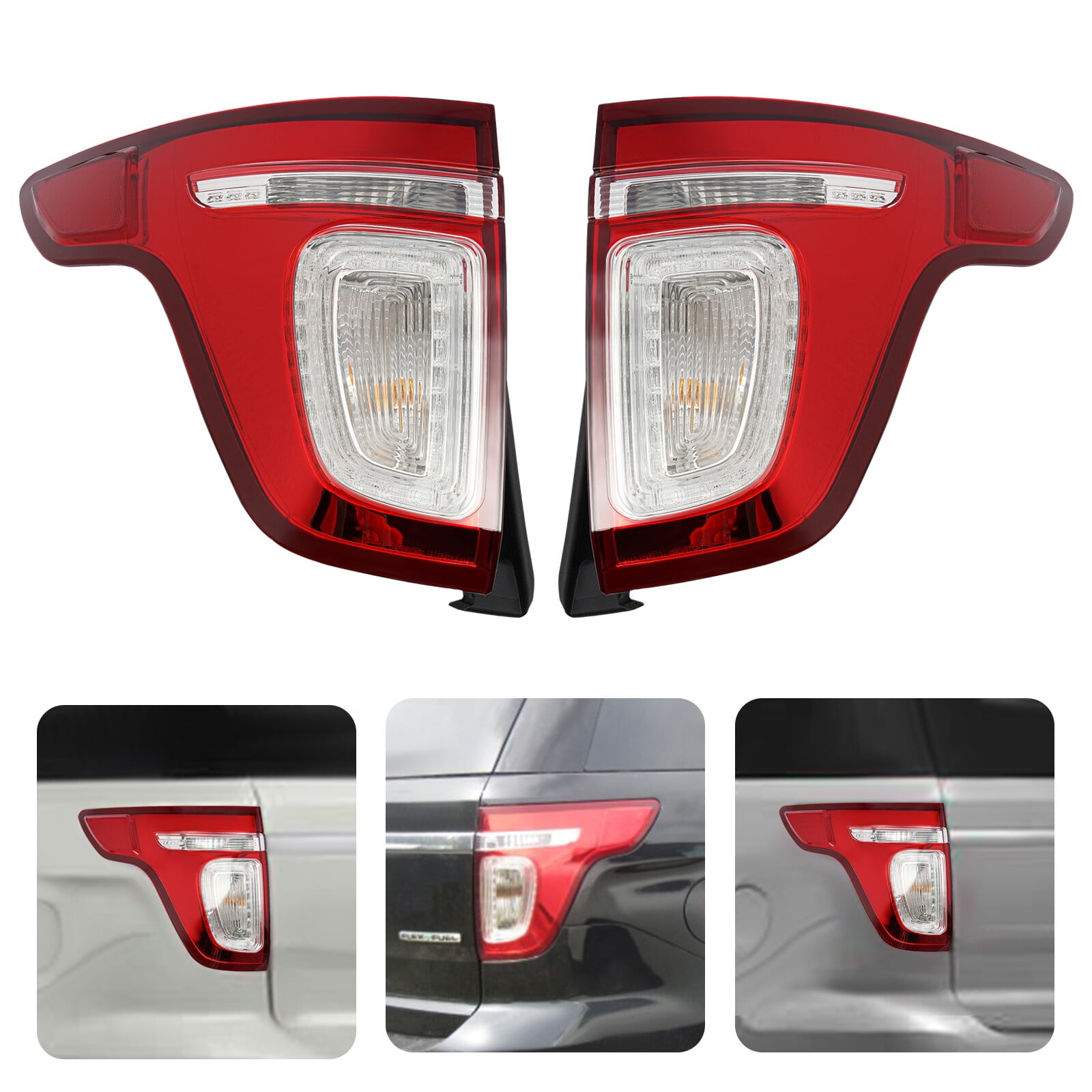 TFCFL For 2011-2015 Ford Explorer Halogen+LED Tail Light Rear Brake ...
