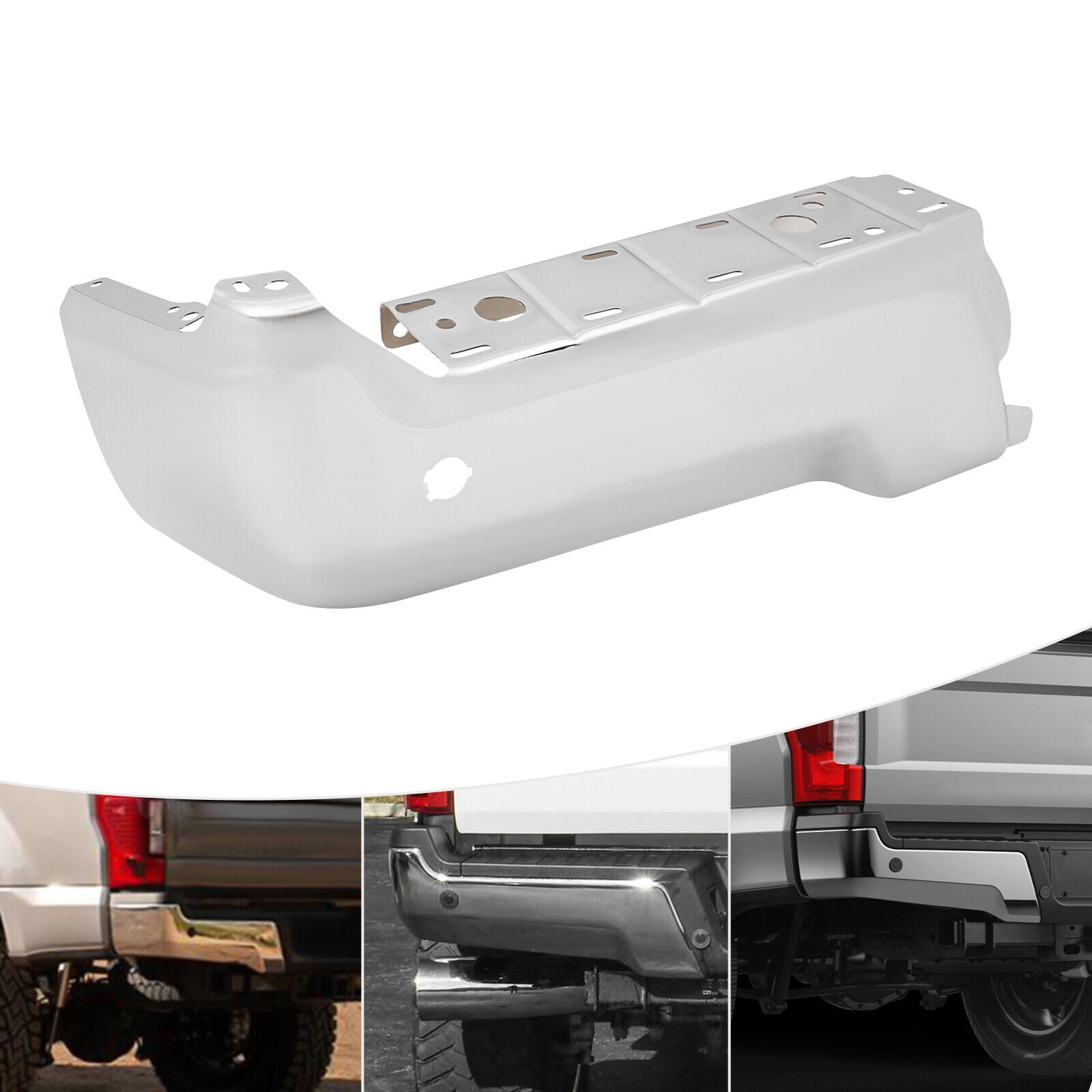 TFCFL For 2017-2022 Ford F250 F350 Rear Left Bumper Face Bar Silver ...