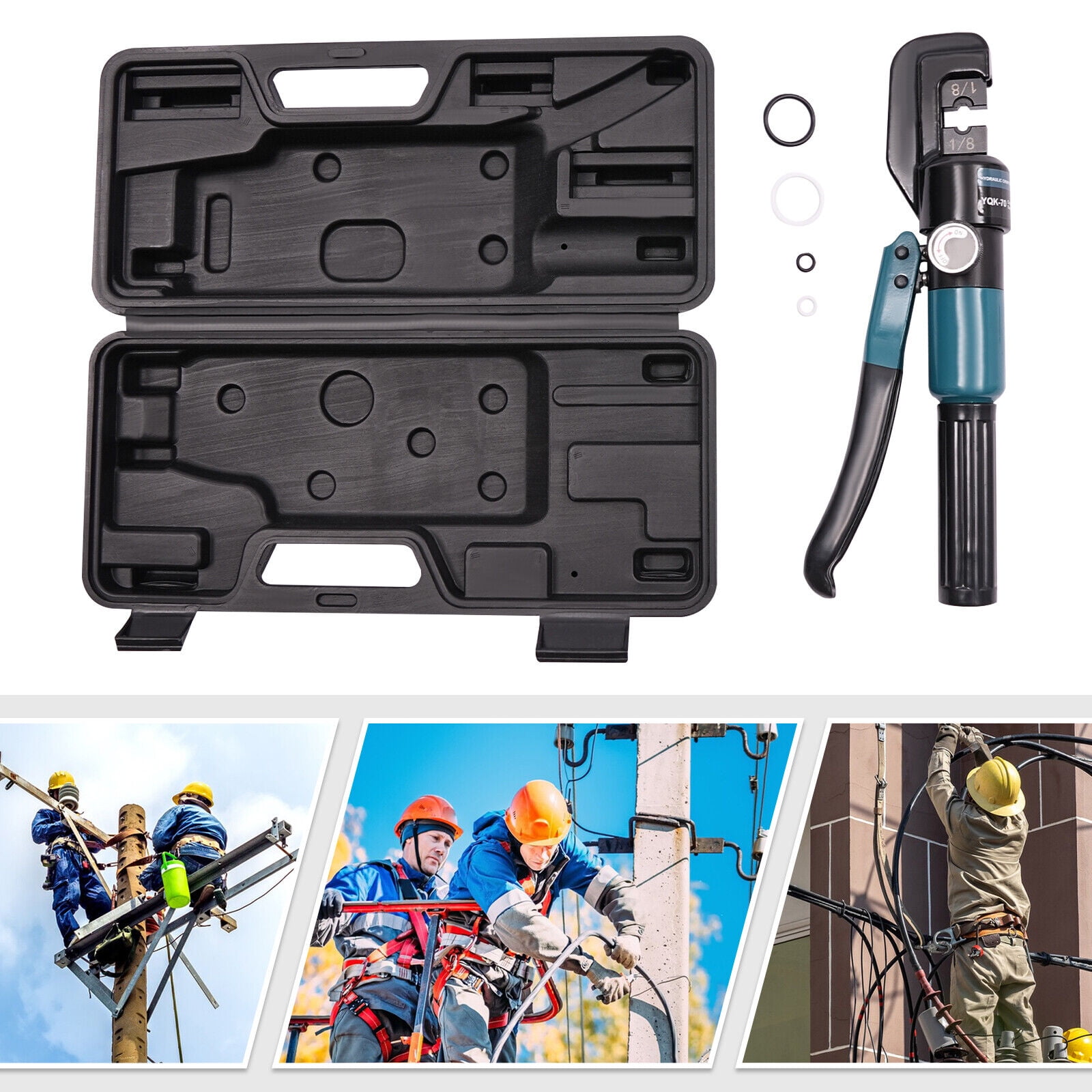 TFCFL Handheld Crimper 6T Hydraulic Hand Crimper Tool Portable Wire ...