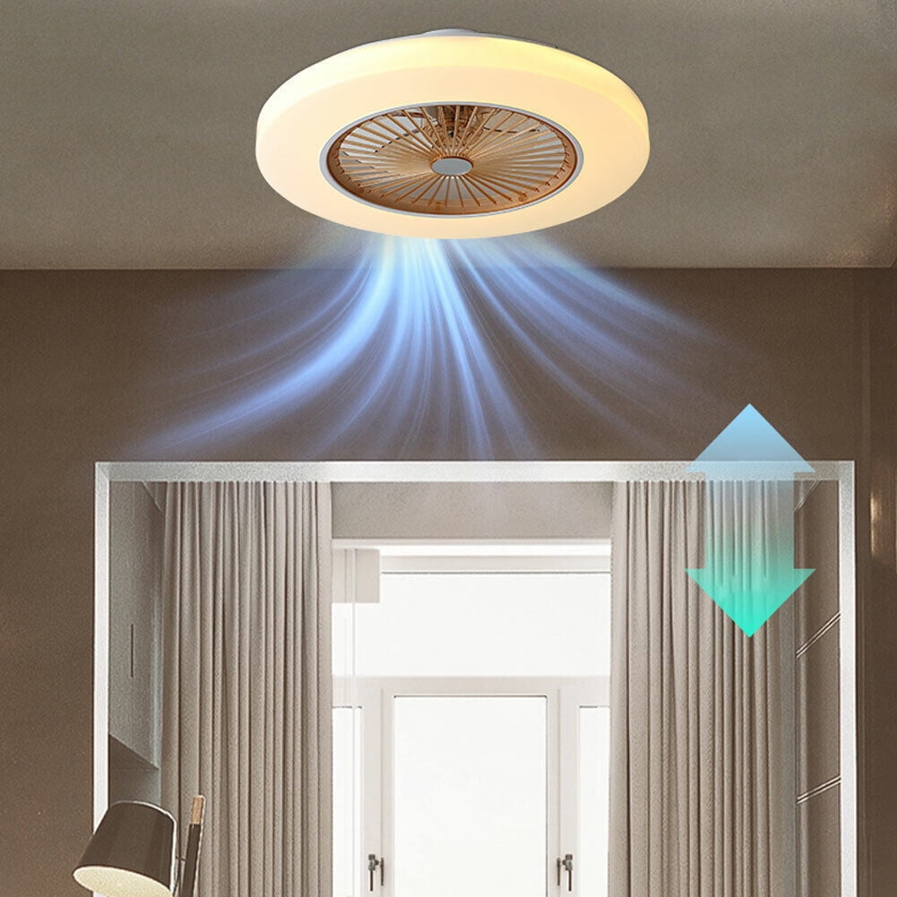 TFCFL Invisible Ceiling Fan Light with Remote Control LED Pendant Lamp ...