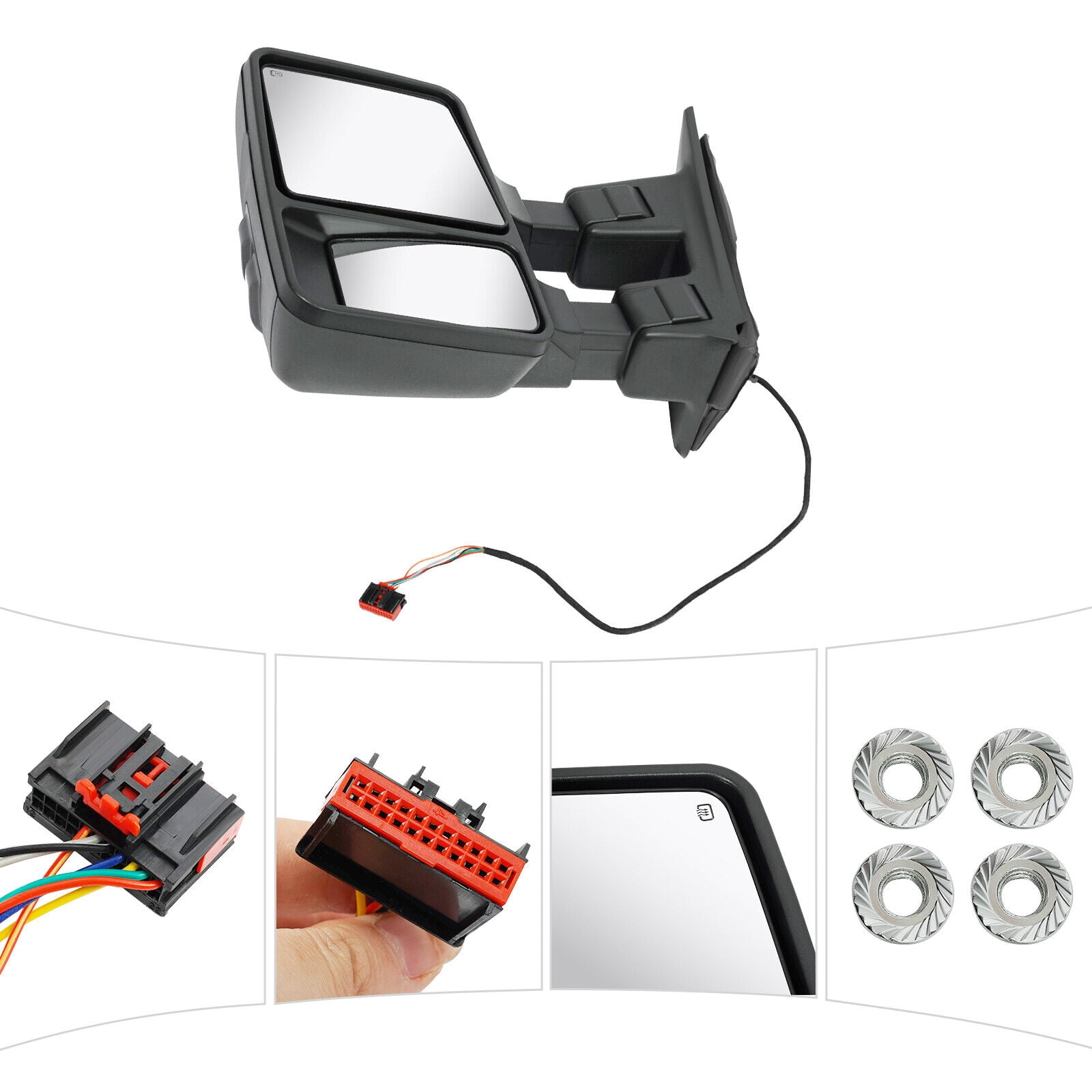 TFCFL Left Side Mirror Heated Rear View Mirror Assembly w/ Blind Spot ...