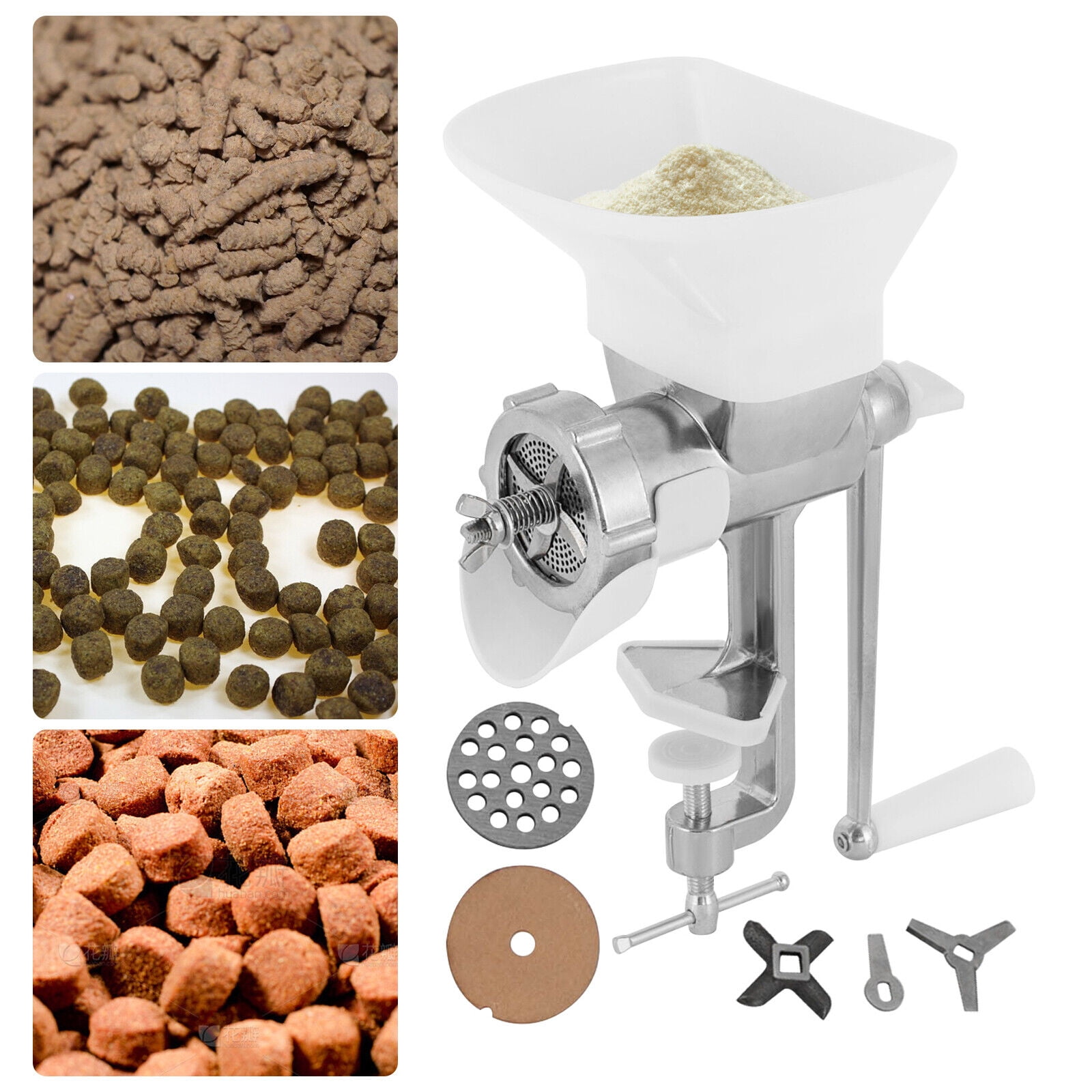 TFCFL Manual Feed Pellet Machine For Cats Birds Fishing 1.5mm Table ...