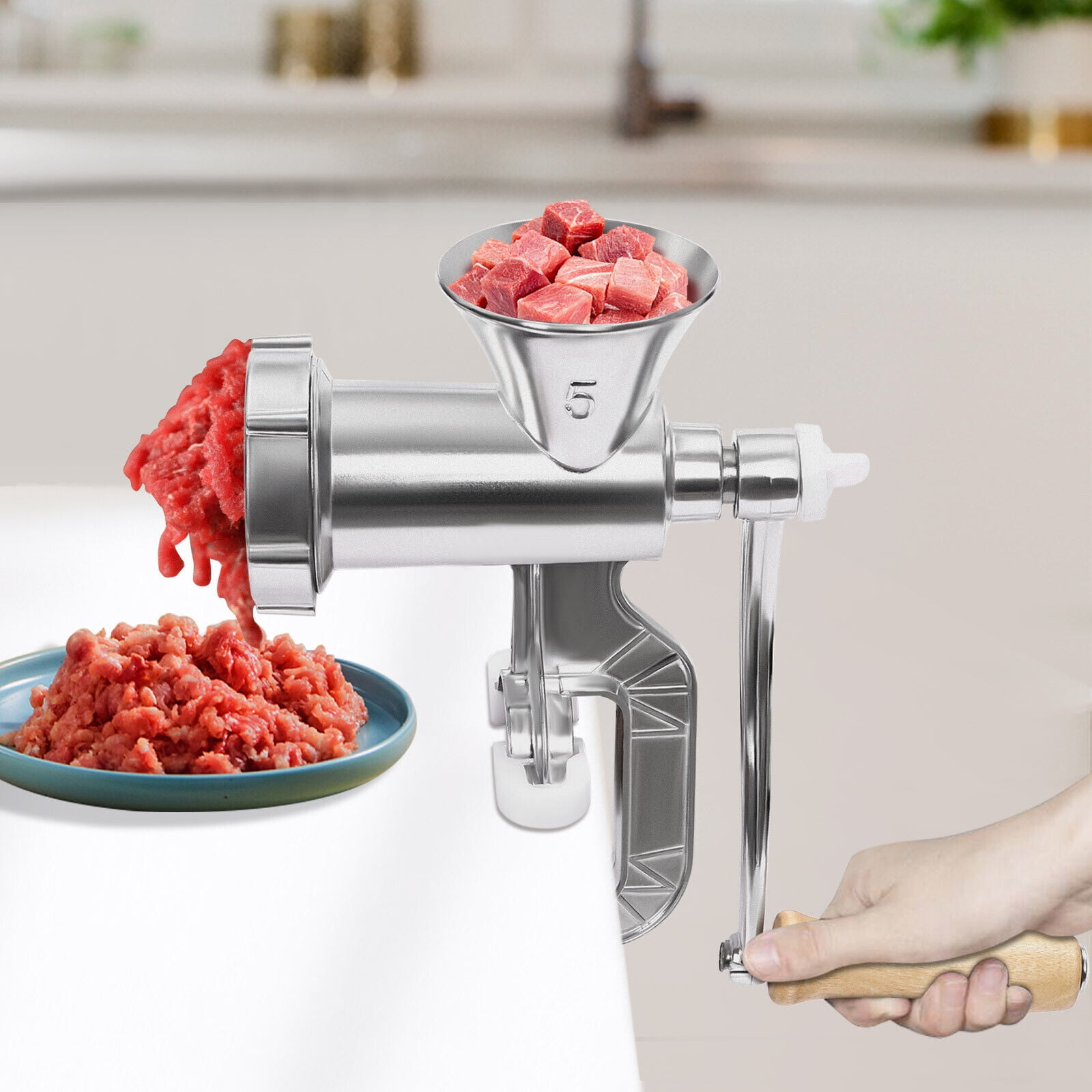 TFCFL Manual Meat Mincer Large Inlet Meat Mincer Sausage Maker With ...