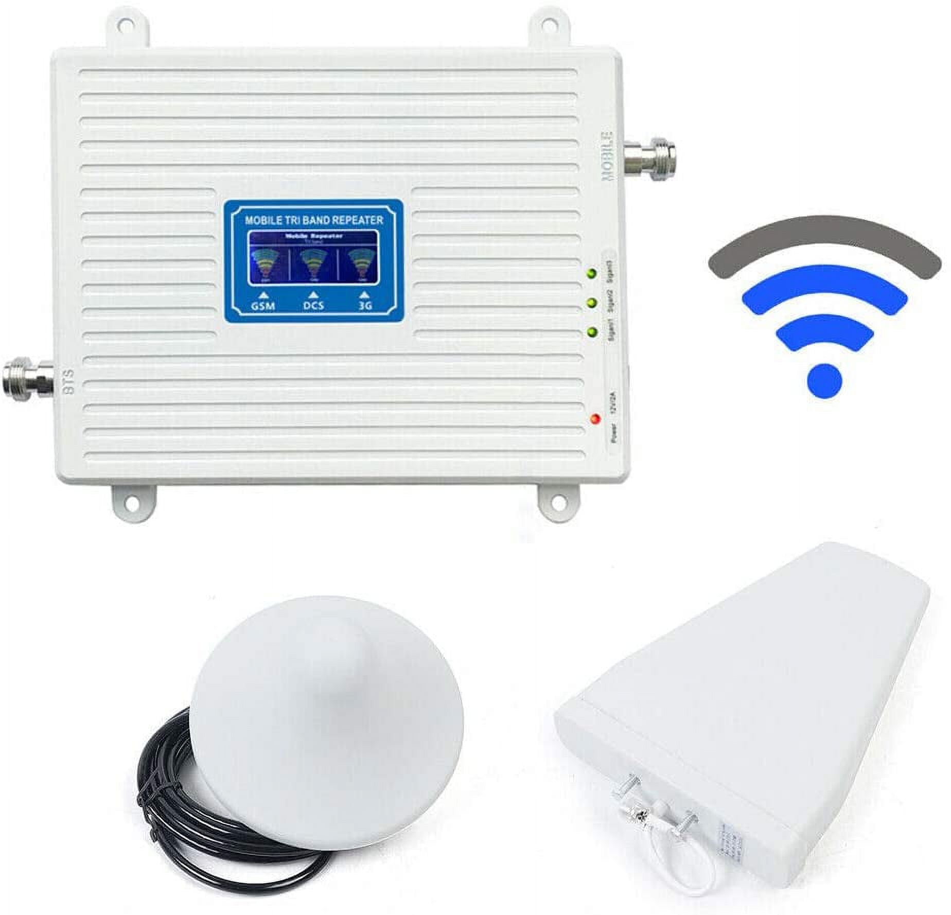 TFCFL Mobile Cell Phone Signal Booster for Home, 900/1800/2100MHz 2G/3G/4G Tri Band GSM DCS ...